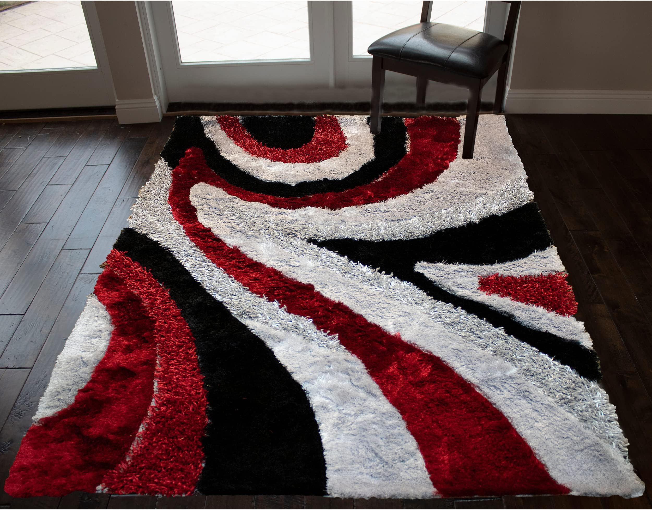 Amazon.com: 5x7 Feet Light Red Dark Red Colors Area Rug Carpet Rug 3D ...