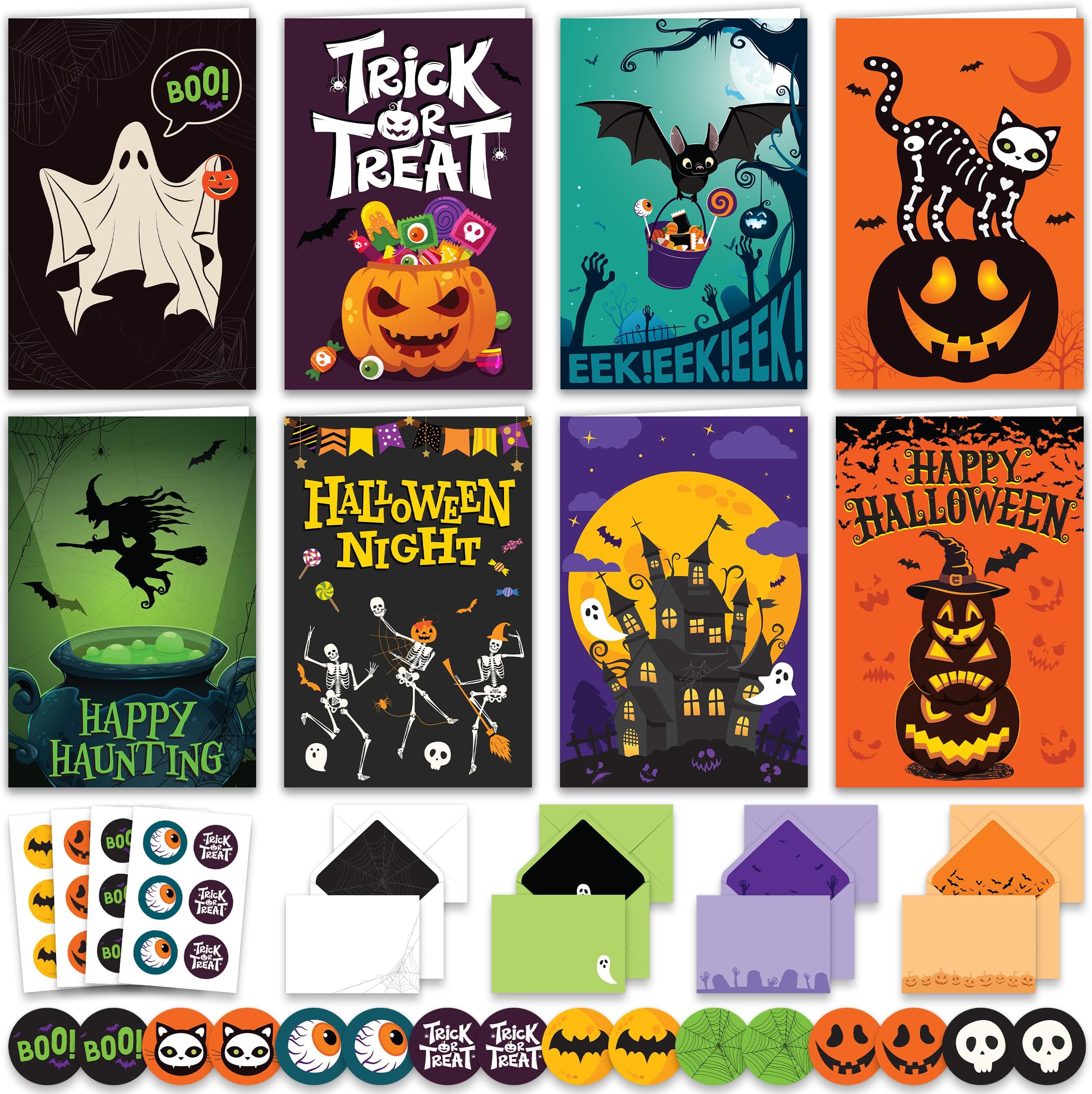 Amazon.com : Whaline 36 Pack Halloween Greeting Cards Vintage Owl Crow ...