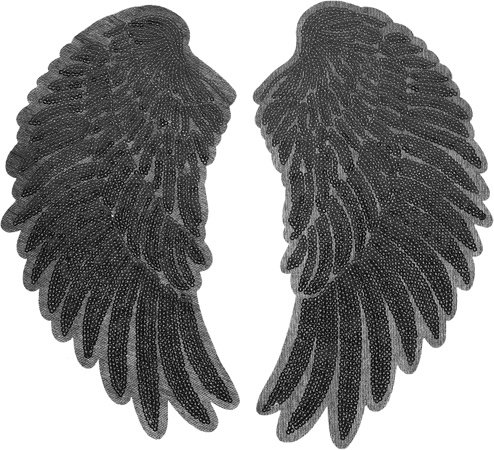 Amazon.com: Wing Patches Iron on or Sew on Sequin Patch Embroidered ...