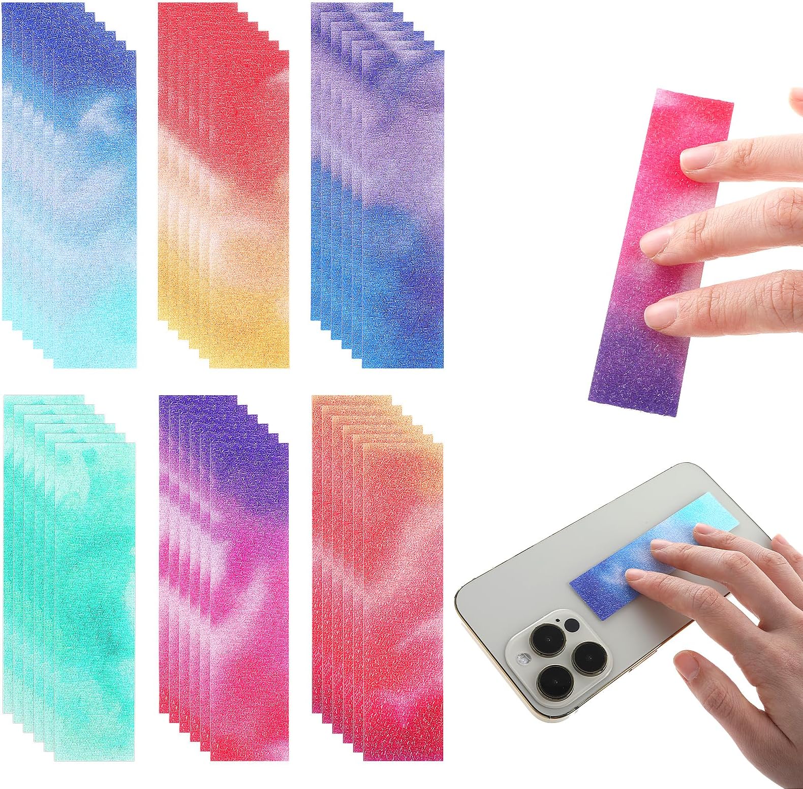 Amazon.com: Dimeho 24 Pcs Sensory Calm Sticker Rainbow Textured Strips ...