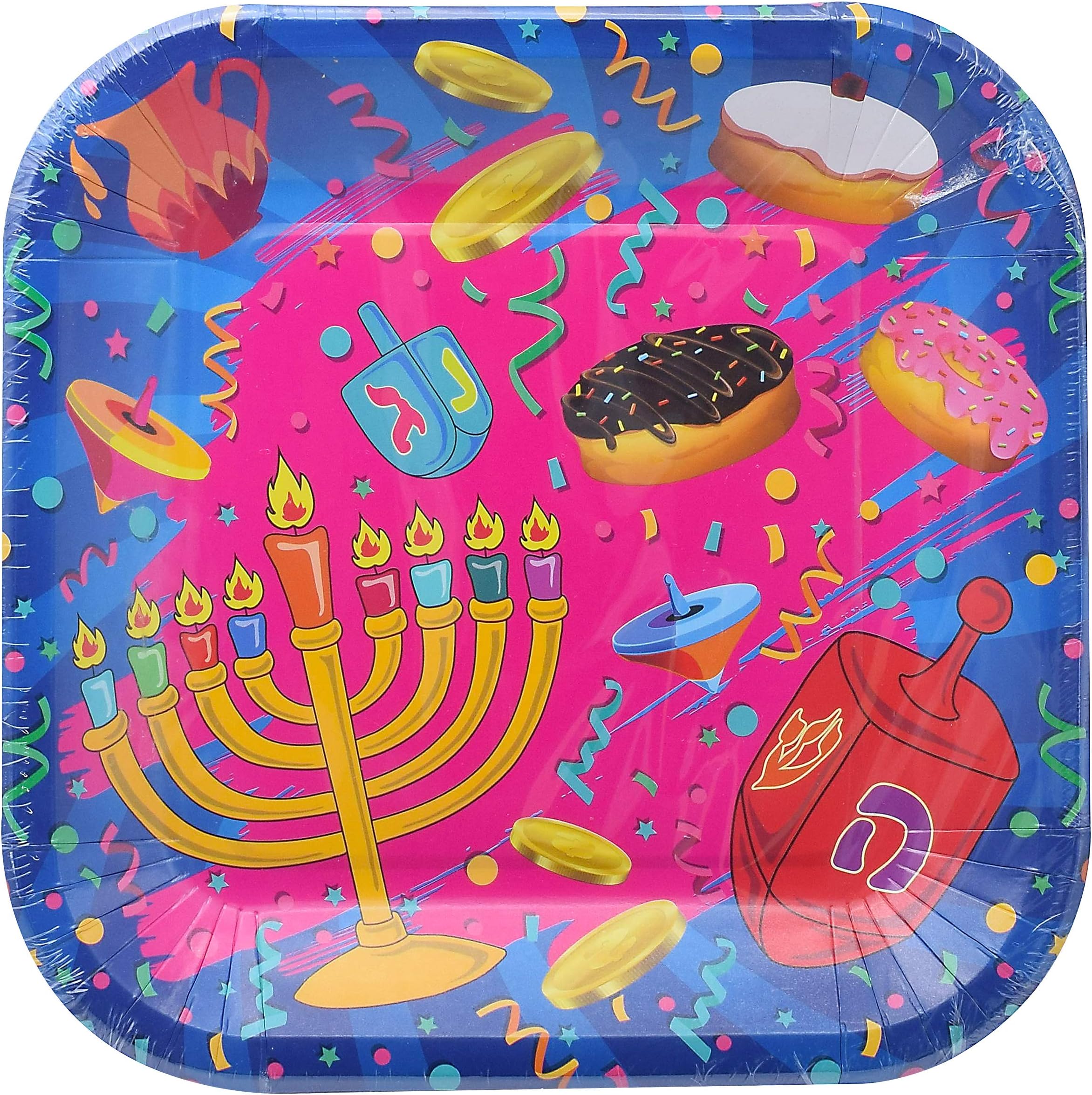 Amazon.com: Generic Decorative Paper Plates Judaica Disposable - Rosh ...