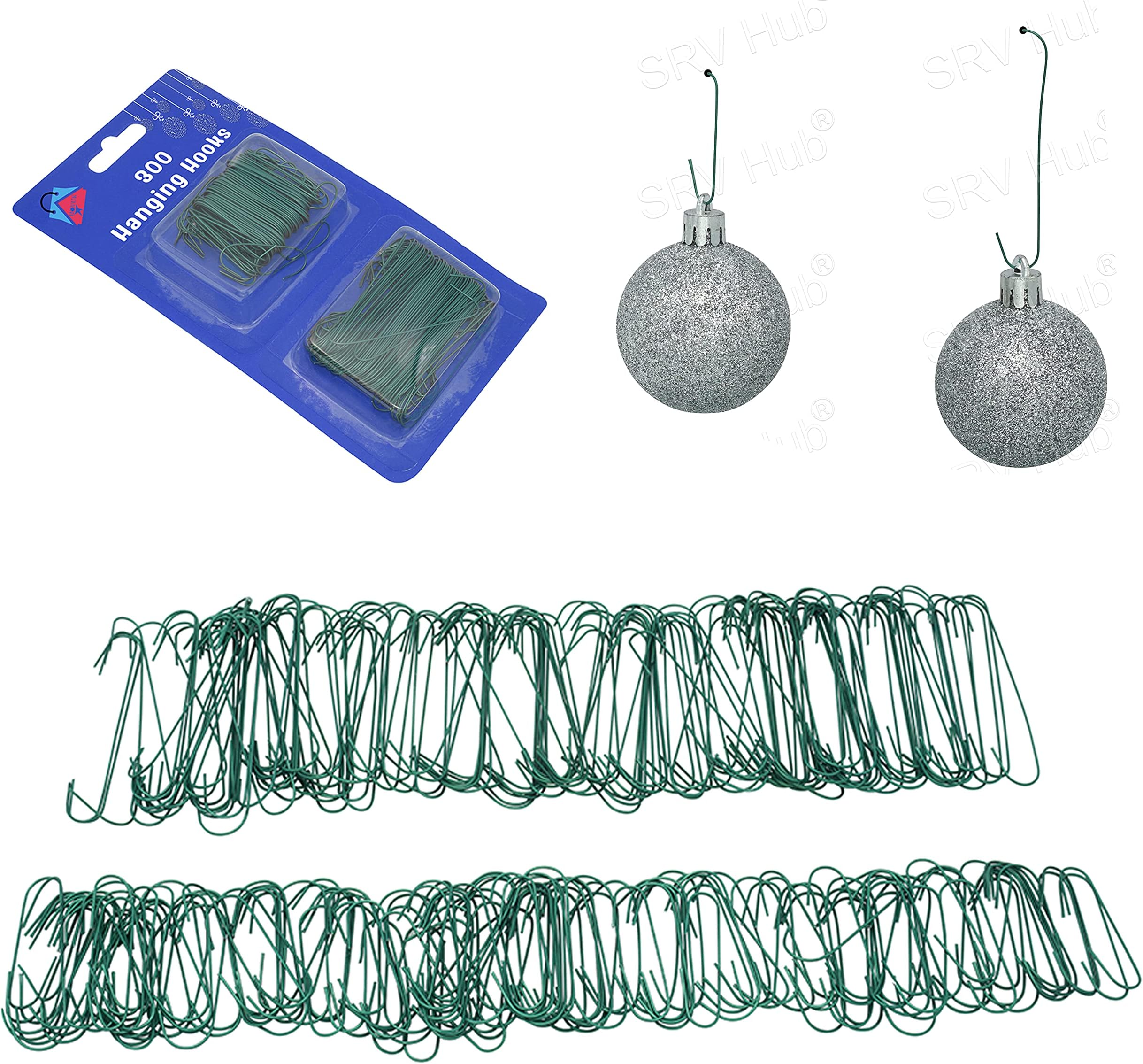 Packet Of 300 Christmas Baubles / Tree Ornaments Hangers / Hooks ...