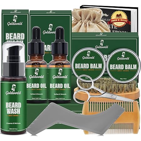 Amazon.com : Beard Kit,Beard Grooming Kit w/Beard Wash/Shampoo,2 Packs ...
