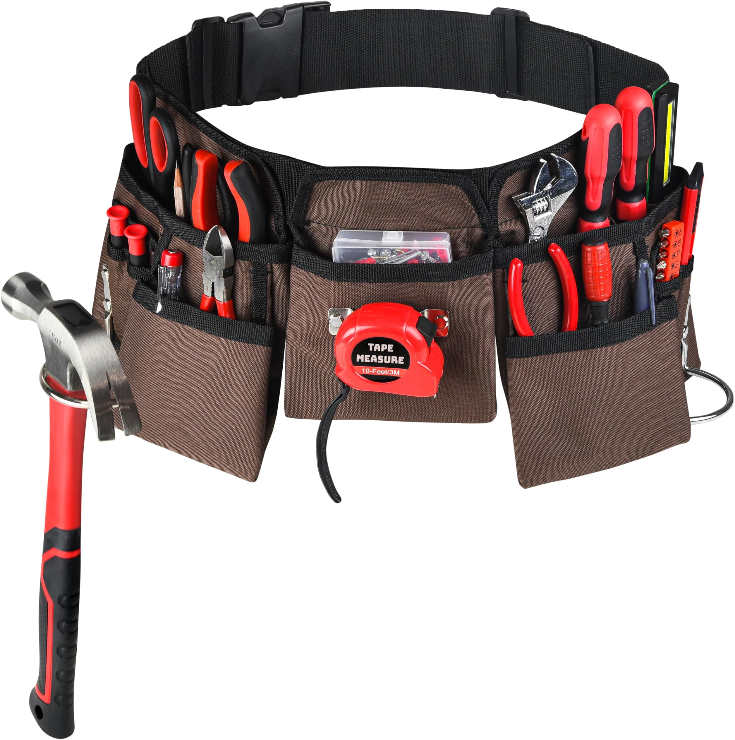 VEVOR Tool Belt, Adjusts from 32 Inches to 54 Inches, Heavy Duty Tool ...