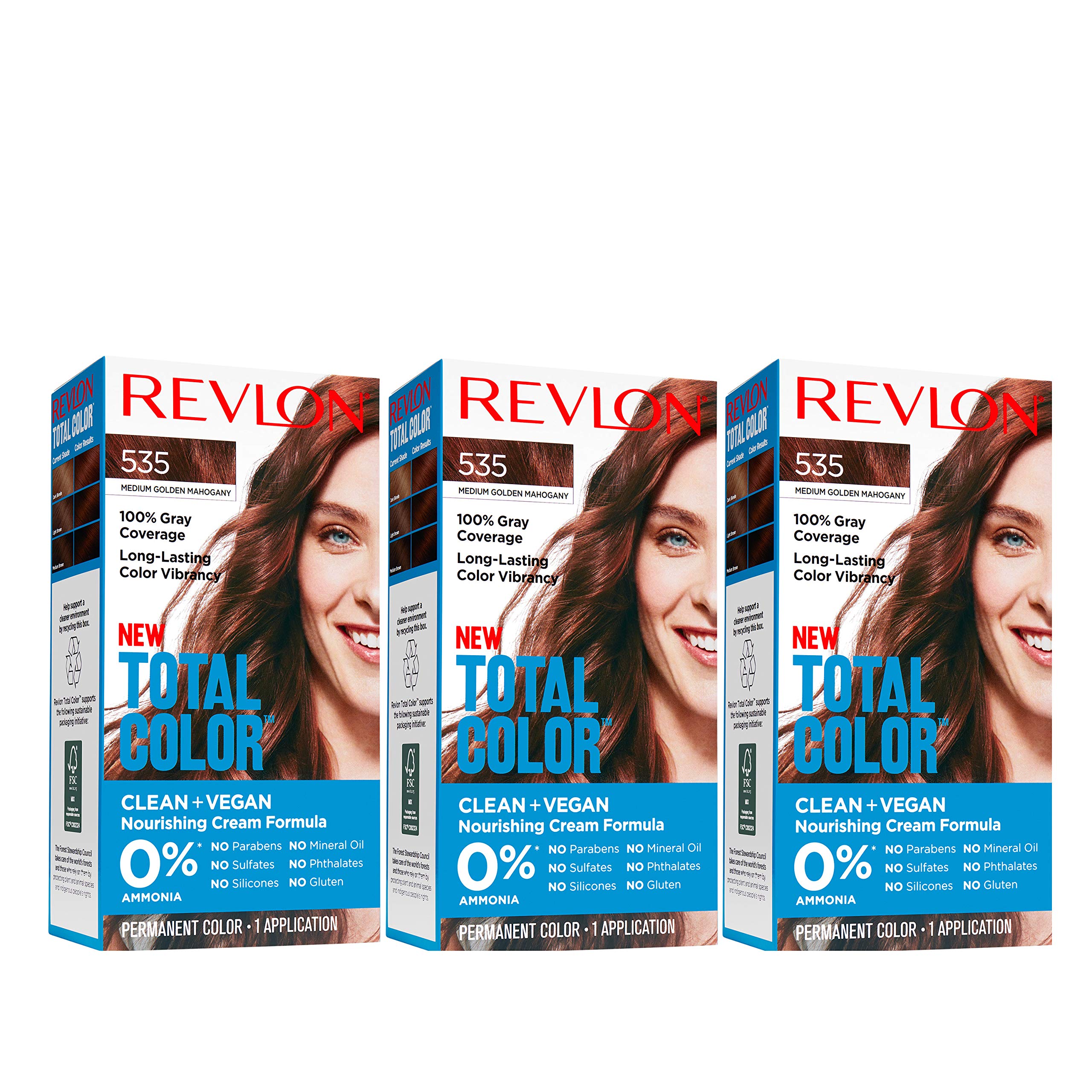 Buy REVLONTotal Color Hair Color, Clean and Vegan, 100% Gray Coverage ...