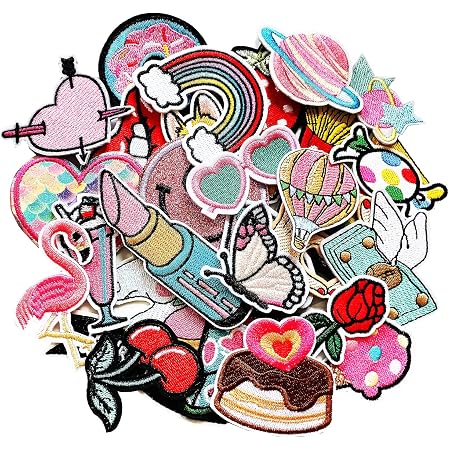 Amazon.com: Kirako 16Pcs Preppy Iron on Patches Cute Smile Leopard ...