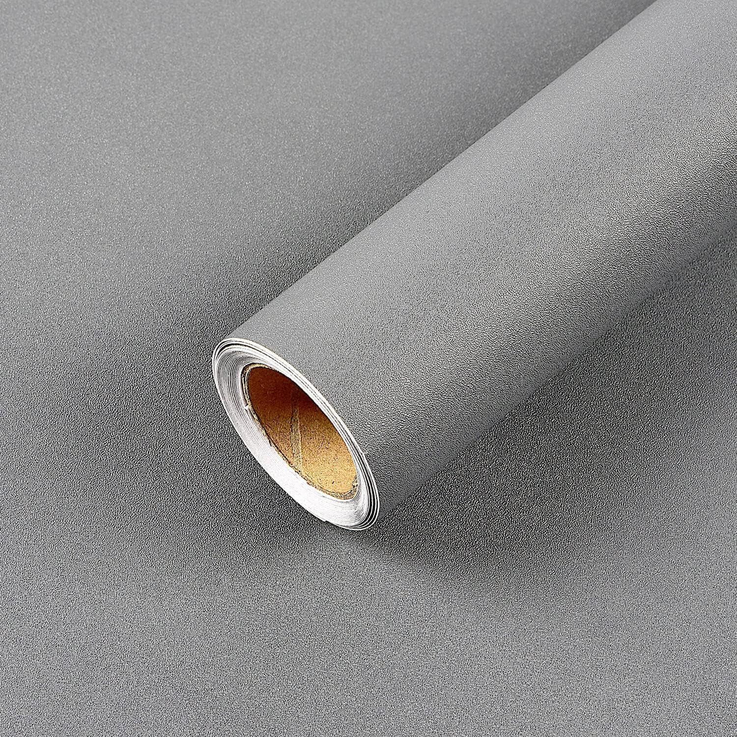 17.51in x118in Grey Wallpaper Peel and Stick Removable Self Adhesive ...