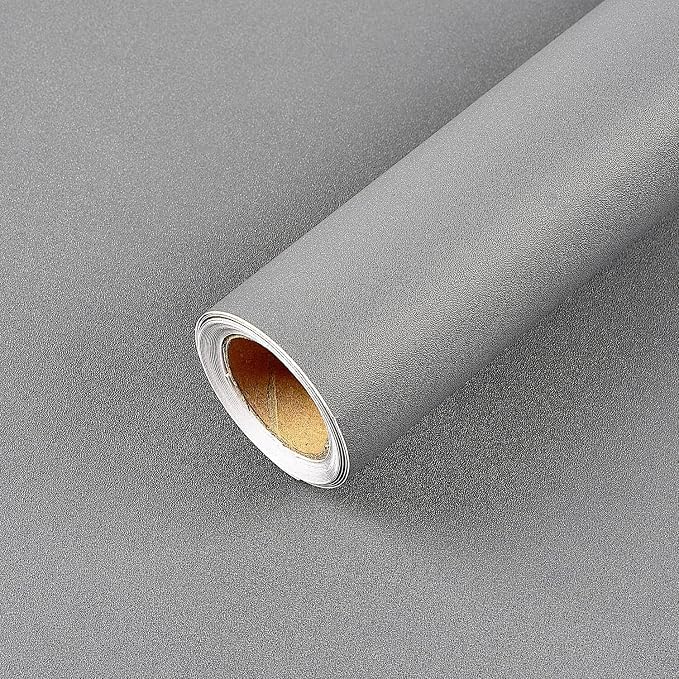 17.51in x118in Grey Wallpaper Peel and Stick Removable Self Adhesive ...