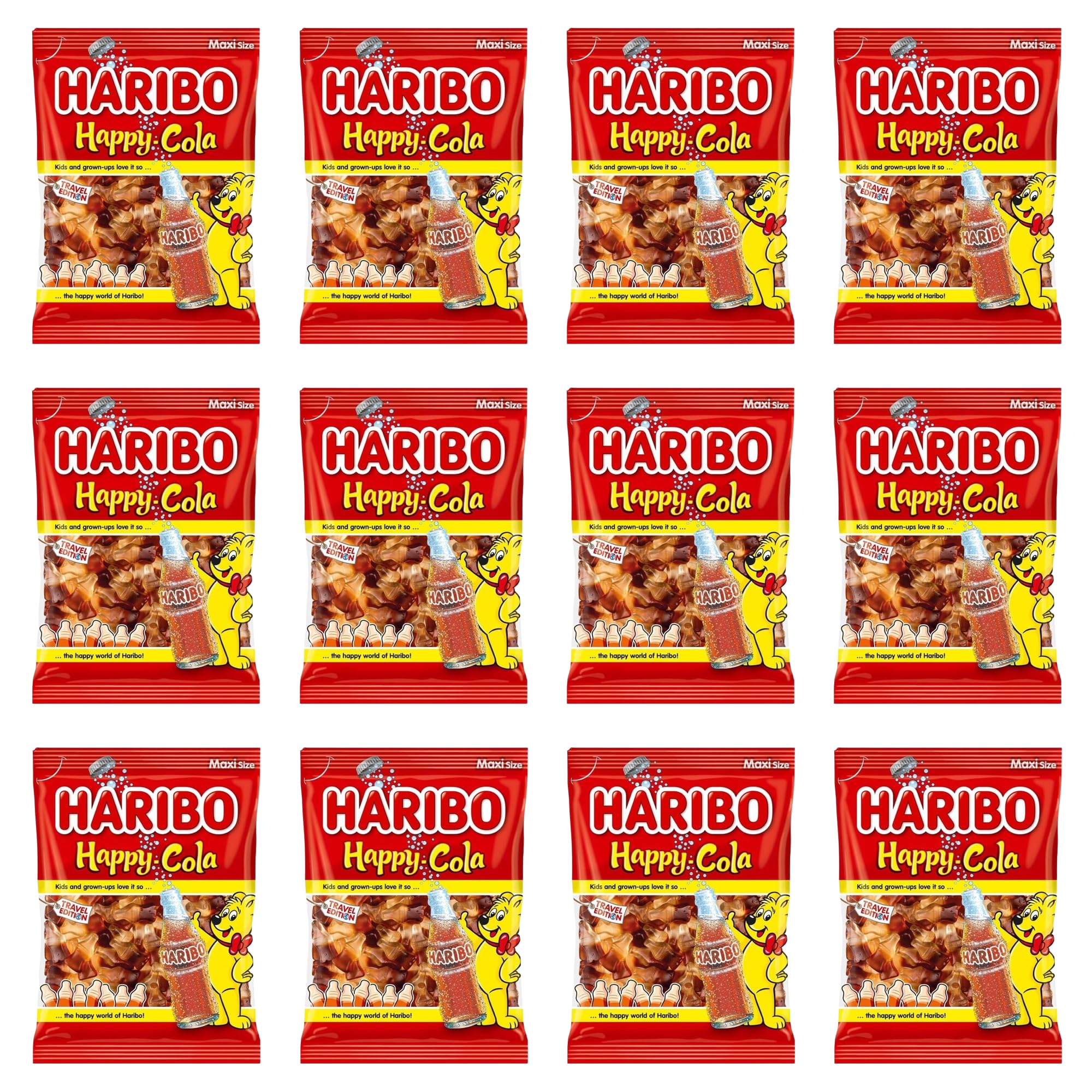 HARIBO Happy Cola Delight, Refreshing Cola Flavour Gummy Sweets, Loved ...