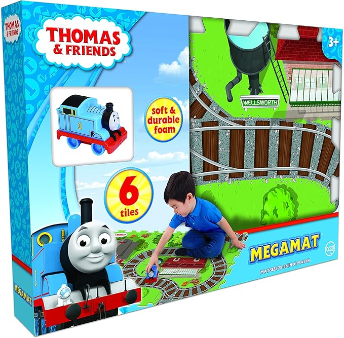 Amazon.com: Thomas & Friends 6Pc Mega Floor Mat with Vehicle Playmat ...