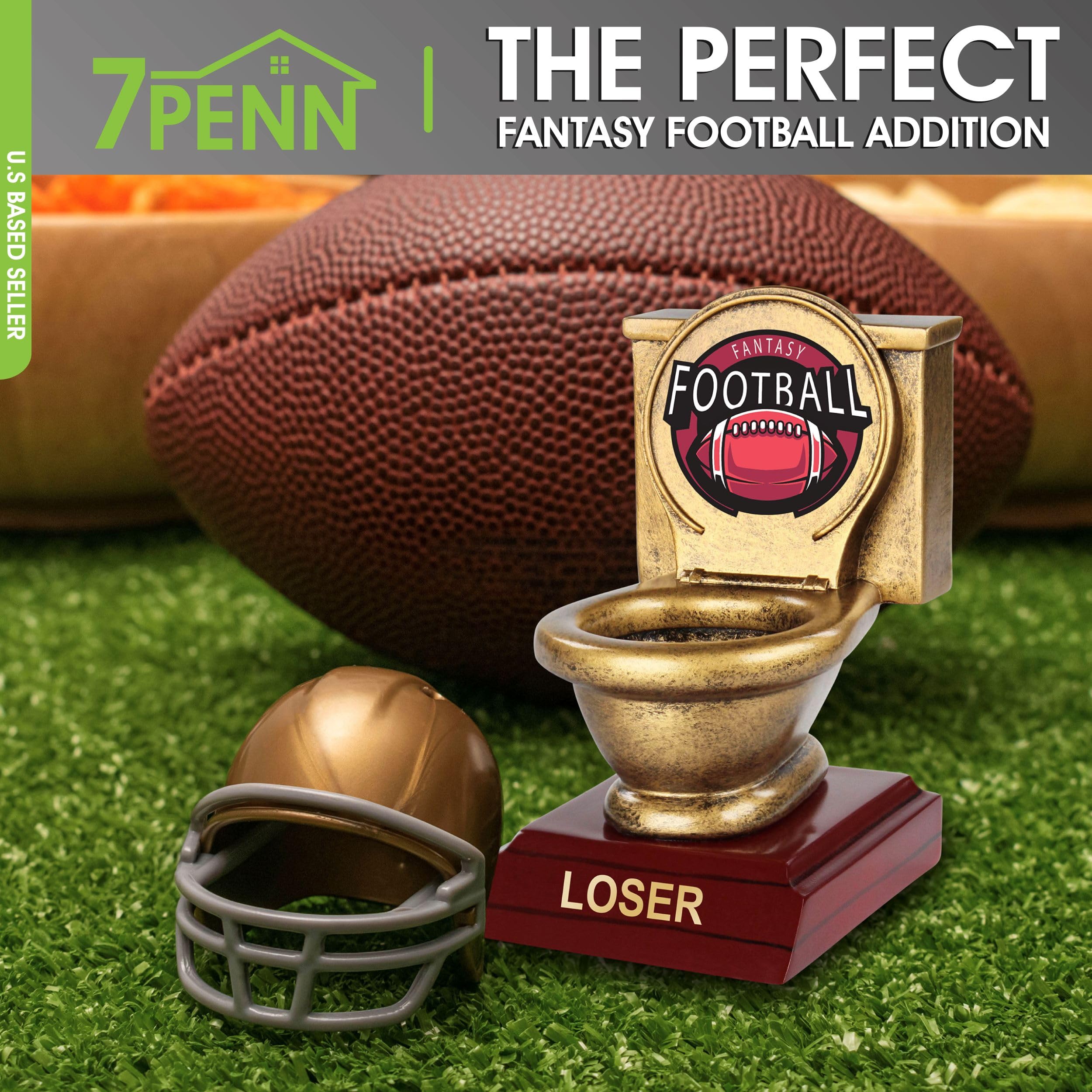 Snapklik.com : 7Penn Gold Resin Toilet Shaped Obnoxious Last Place ...