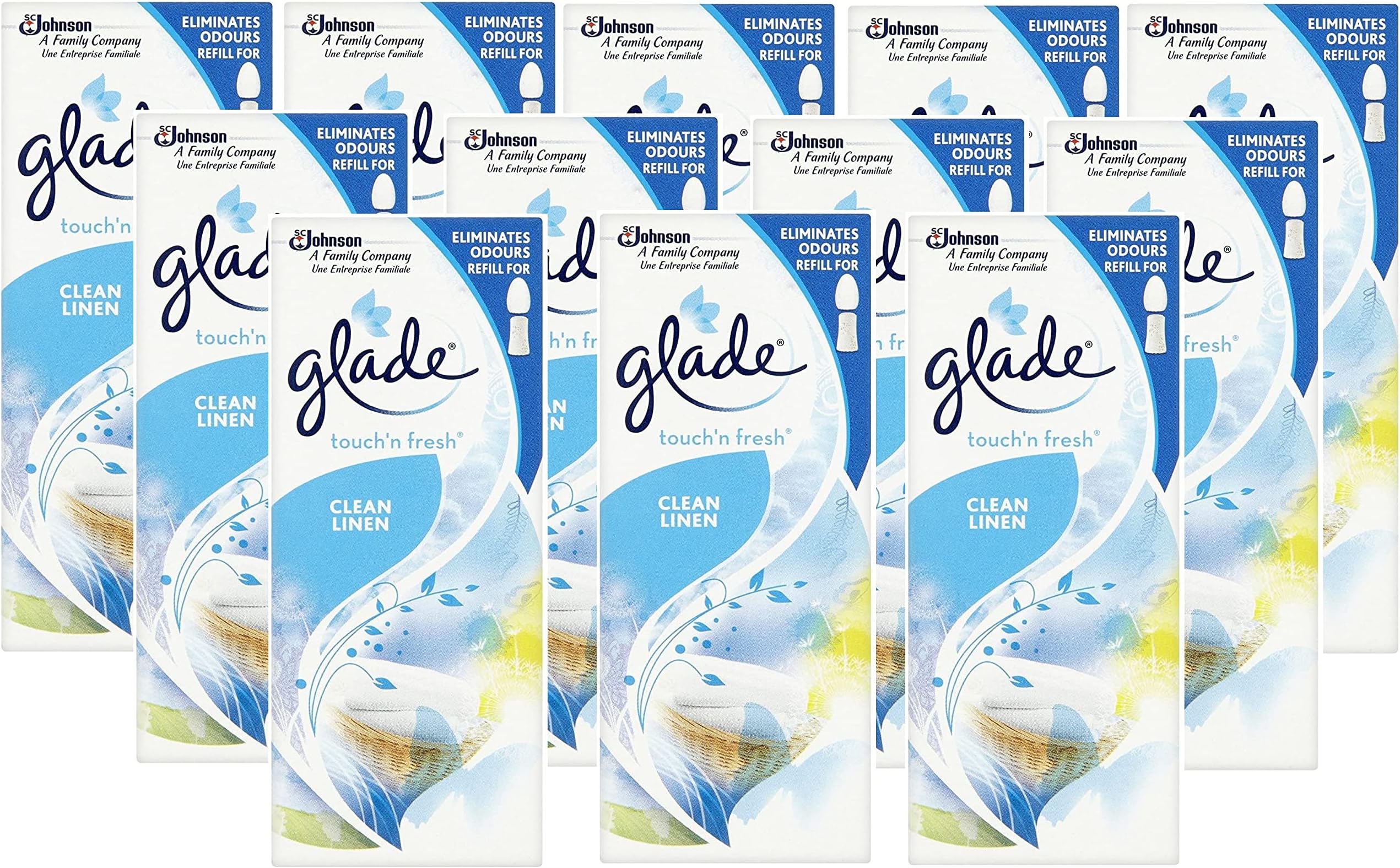 GLADE TOUCH N FRESH REFILLS CLEAN LINEN 10ML EACH (PACK OF 12) : Amazon ...