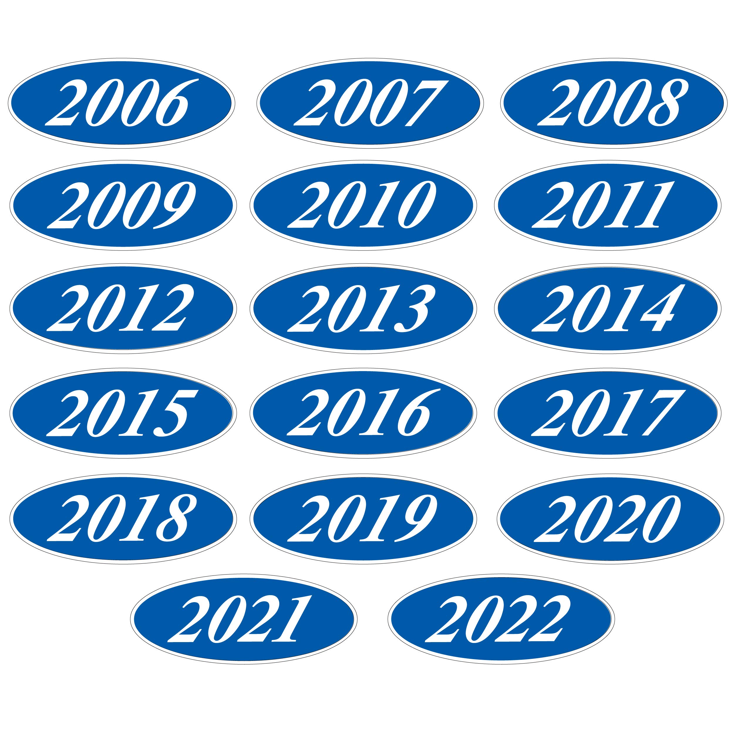Amazon.com: EZ-Line Oval Model Windshield Year Stickers for Car Windows ...