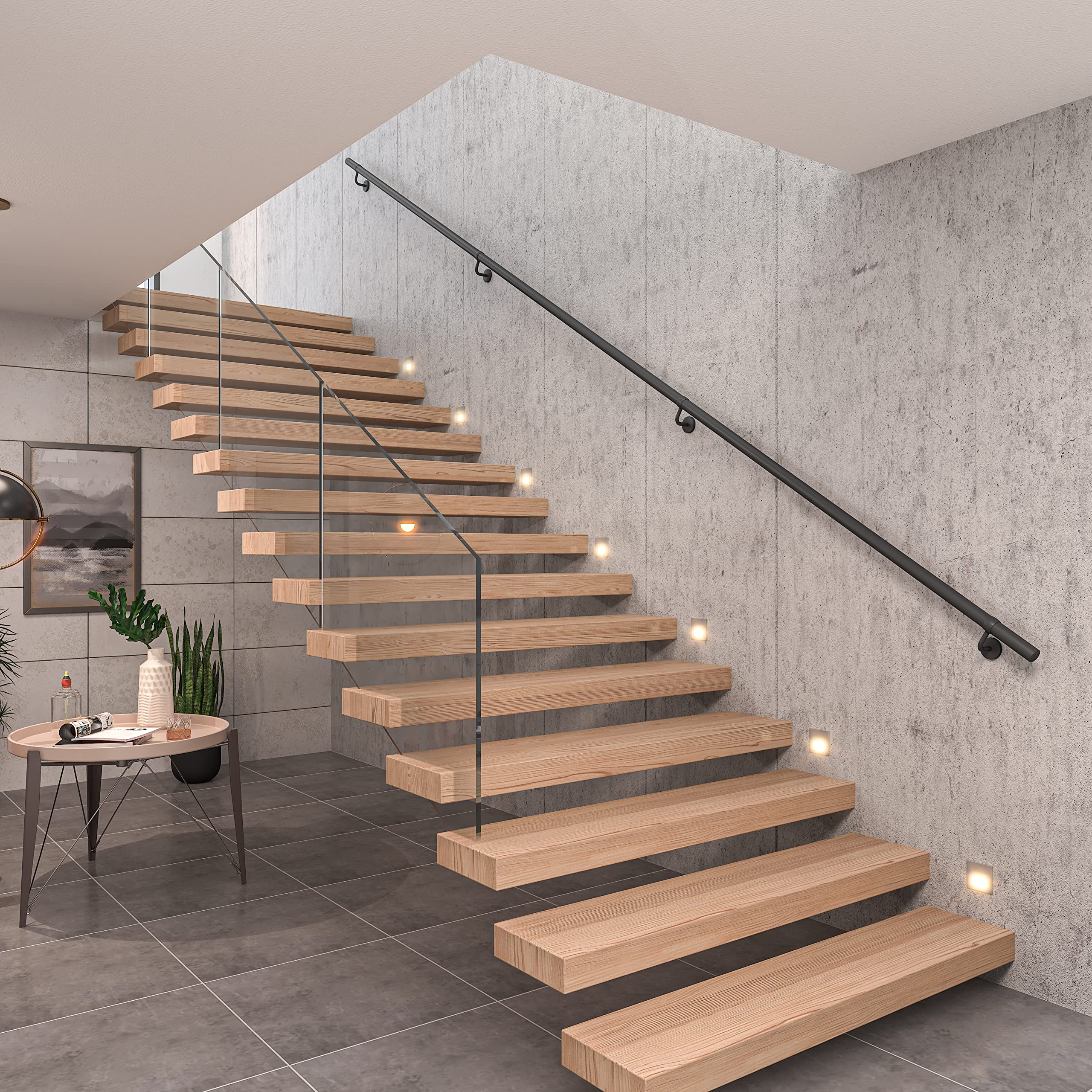 Buy Rothley 3*4 ft Industrial Handrail Kit, Wall Hand Railings for ...