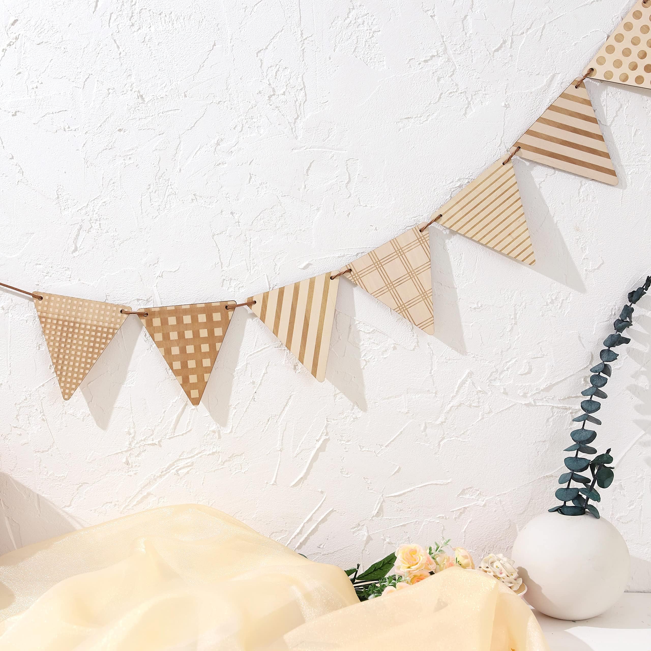 Amazon.com: EPSEED Wood Bunting Wall Boho Decor - Wild One Nursery Wall ...