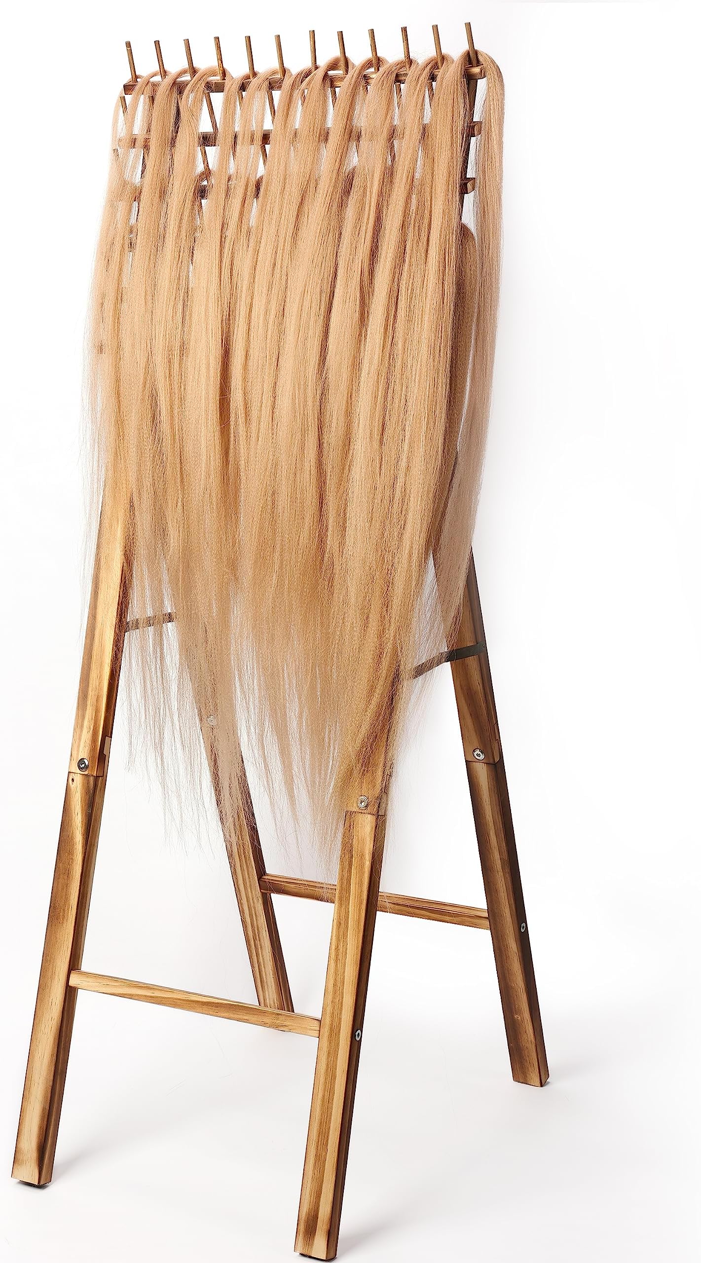 Amazon.com : Braiding Hair Rack, 144 Pegs Wooden Hair Braiding Rack ...