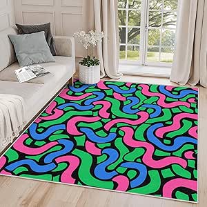 Amazon.com: Yoozitrees Abstract Rug 8x10 - Abstract Rug, 2x3 Rug ...