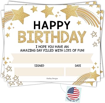 Amazon.com : Happy Birthday Certificates for Students - 25 Student ...