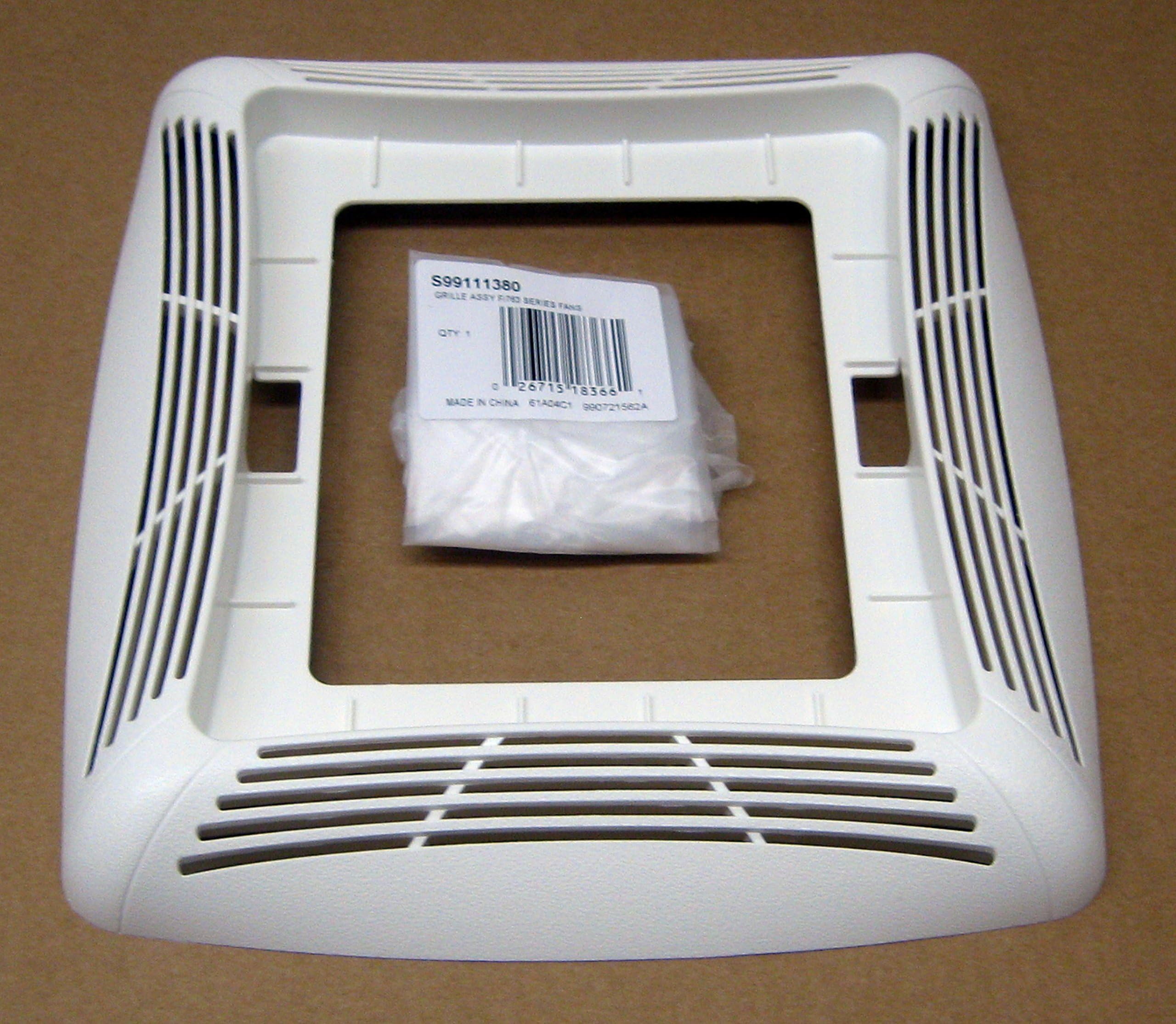 NuTone S99111380 Bath Ventilation Fan Grille - Air Purifier Replacement ...