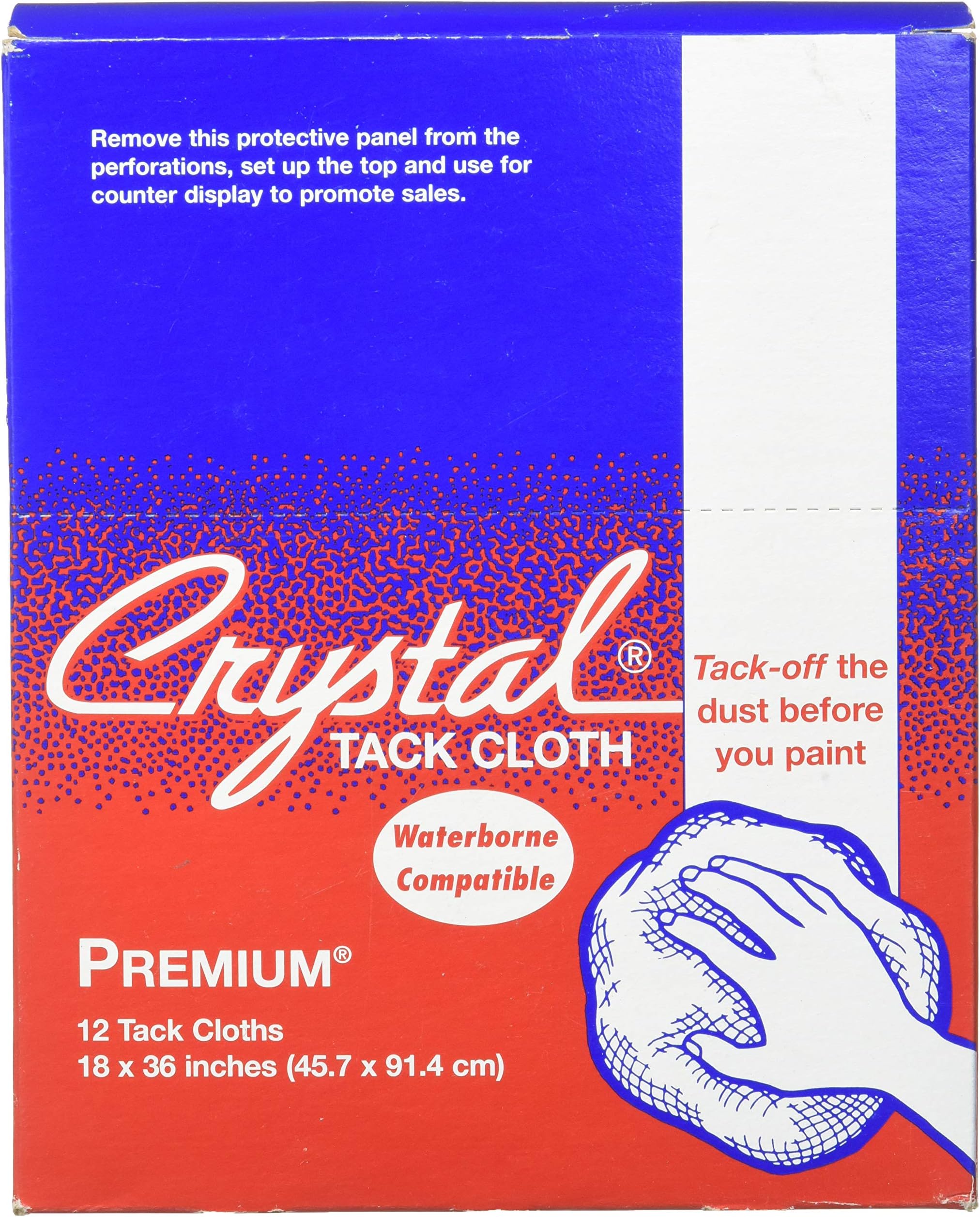 Crystal Regular Tack Cloth 24/20, 18 x 36" (12 Cloths/Box) - Paint Drop ...
