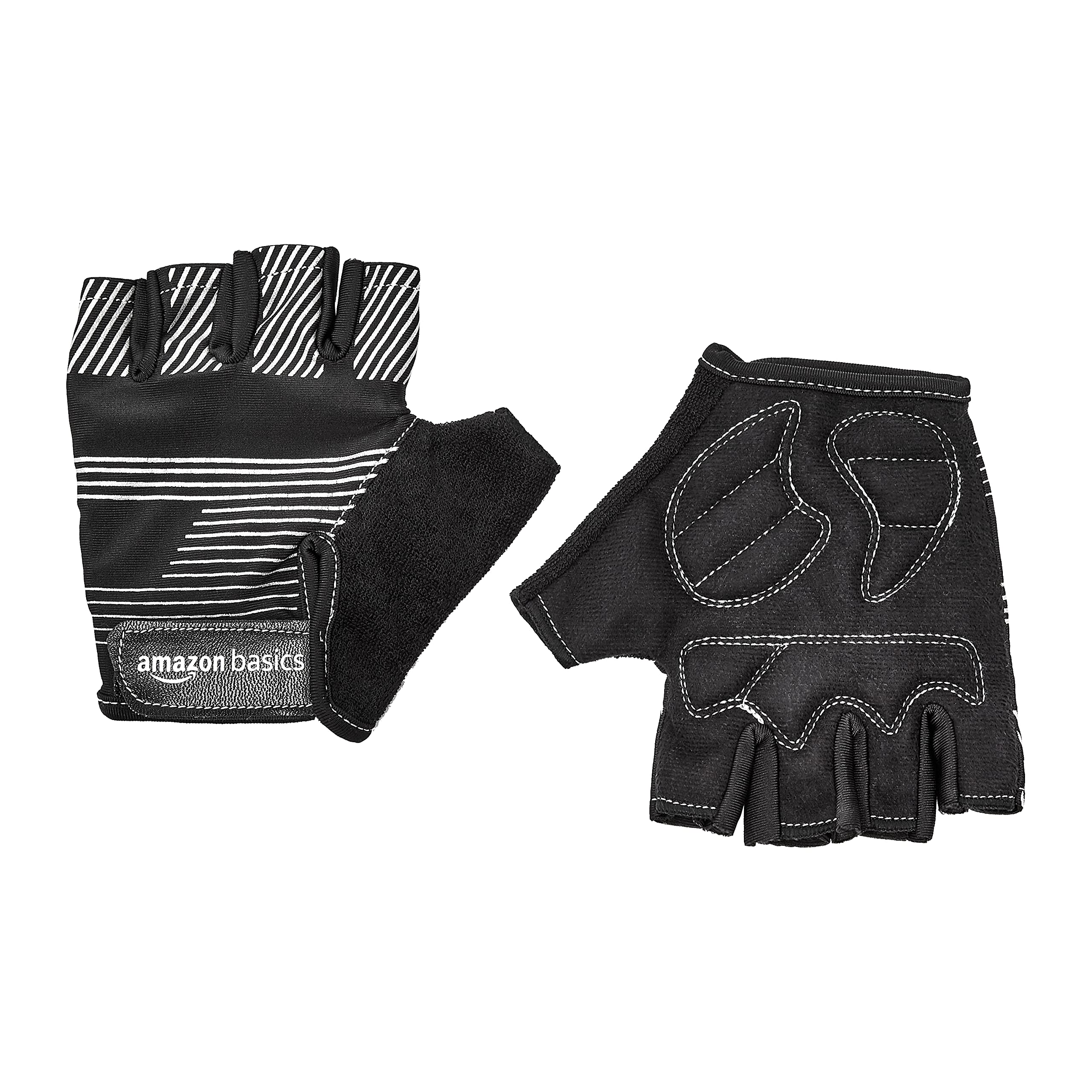 AmazonBasics Glove with Reflective Band for Cycling, Riding and Gym ...