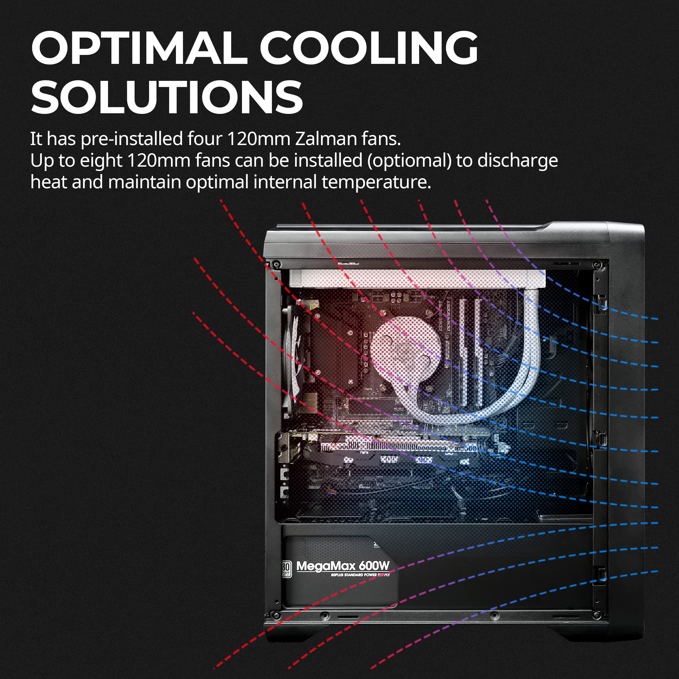 Buy Zalman M3 Micro mATX Mini Tower ATX Gaming PC Case, Tempered Glass ...