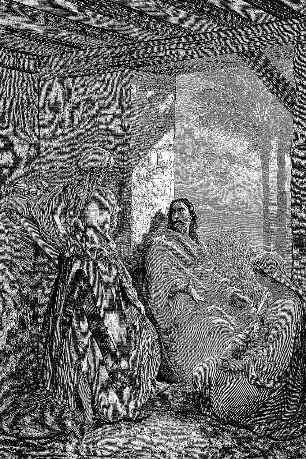 Amazon.com: Gustave Dore Jesus At the House of Martha and Mary (1866 ...
