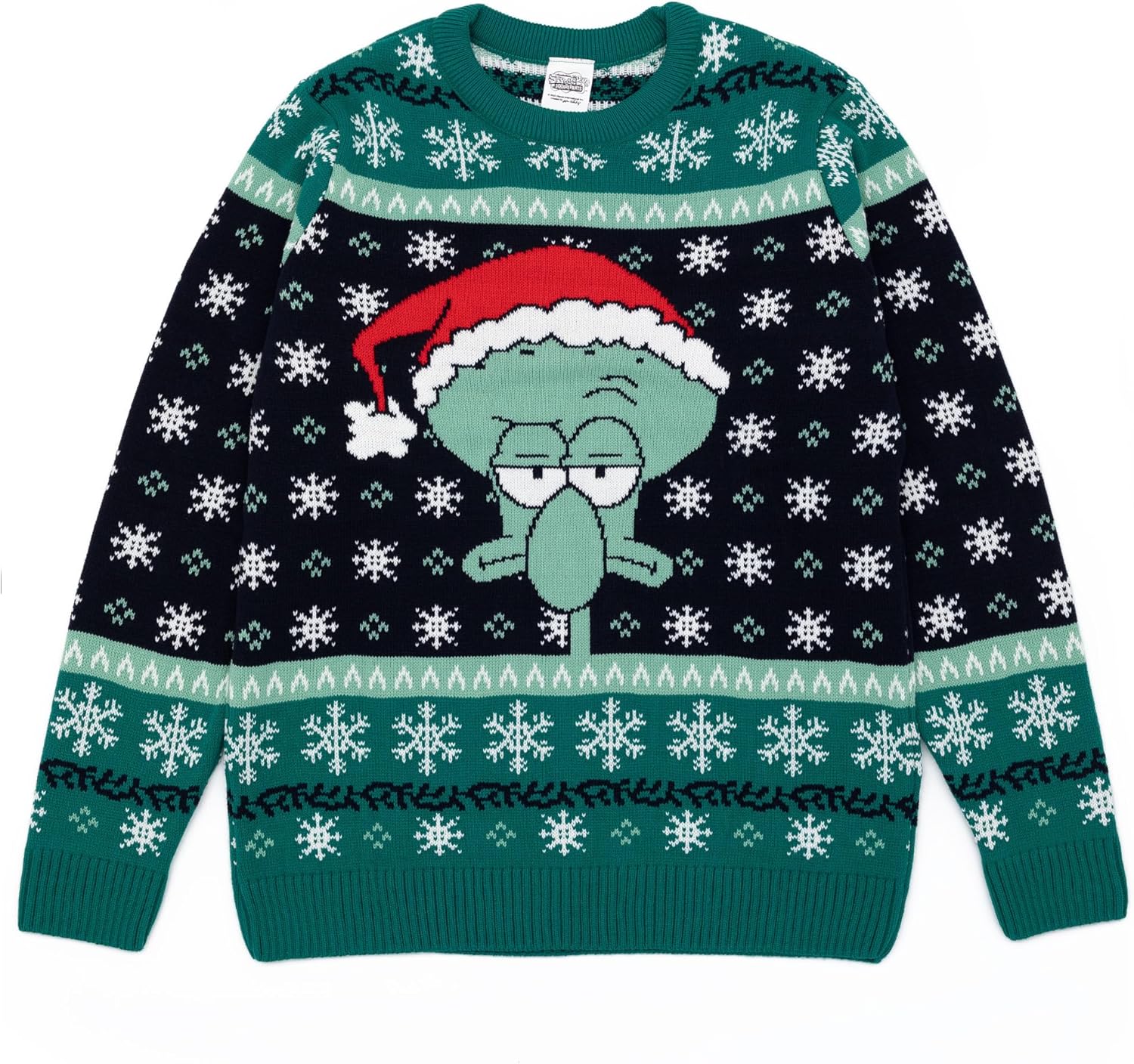 SPONGEBOB SQUAREPANTS Mens Christmas Jumper in Green | Squidward ...