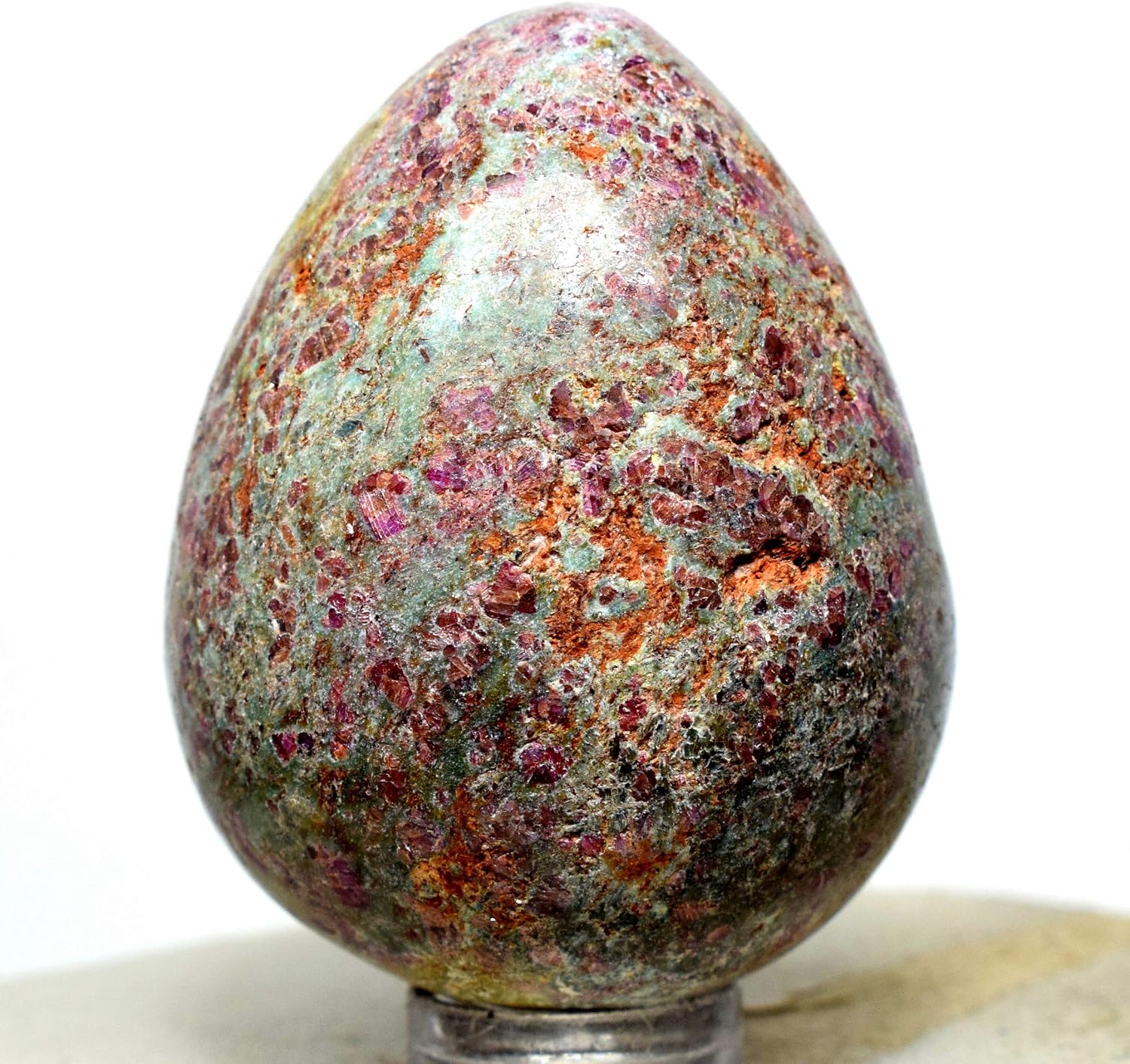 Amazon.com: 47mm Red Ruby Fuchsite Egg Sparkling Natural Decor Mineral ...