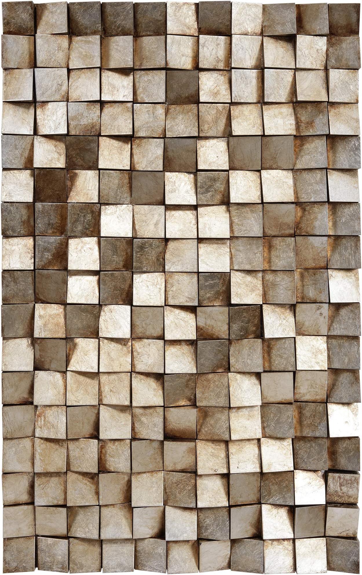 Amazon.com: Empire Art Direct Rugged Blocks with Gold Leaf 3D Wood Wall ...
