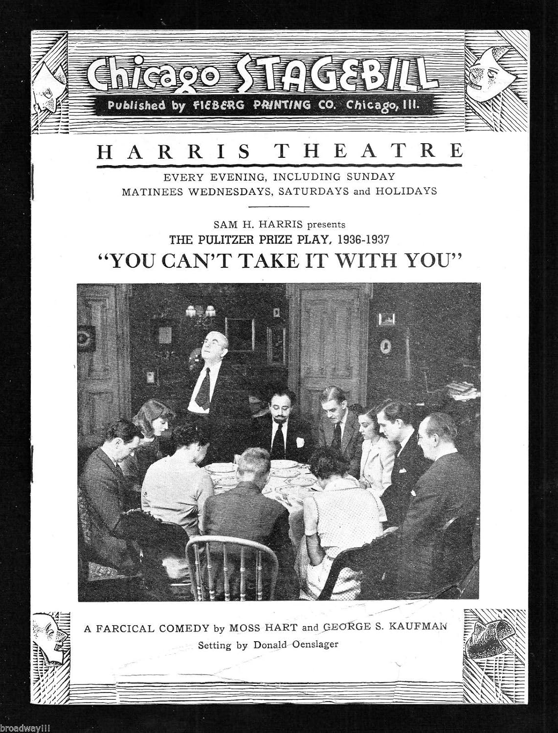Kaufman & Hart "YOU CAN'T TAKE IT WITH YOU" Reginald Mason 1937 Chicago ...