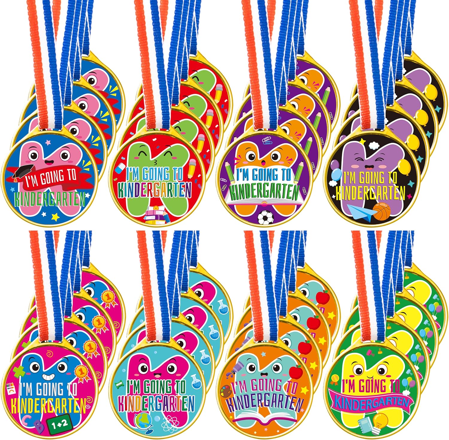 Amazon.com : BeYumi Kindergarten Award Medals Assortment - 72Pcs Back ...