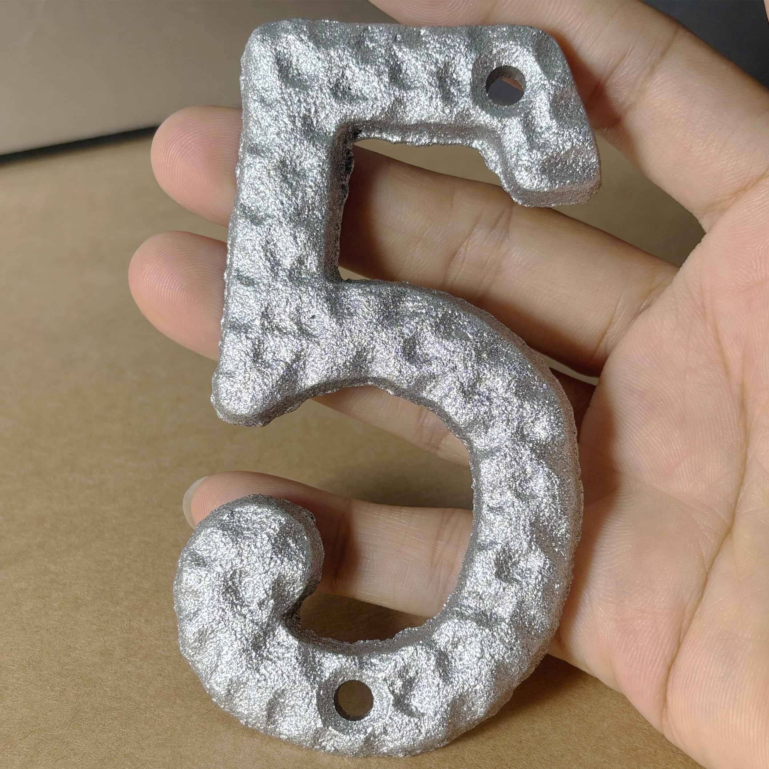 Amazon.com : Cobata 4 inch Cast Iron Mailbox Numbers - Screw In ...