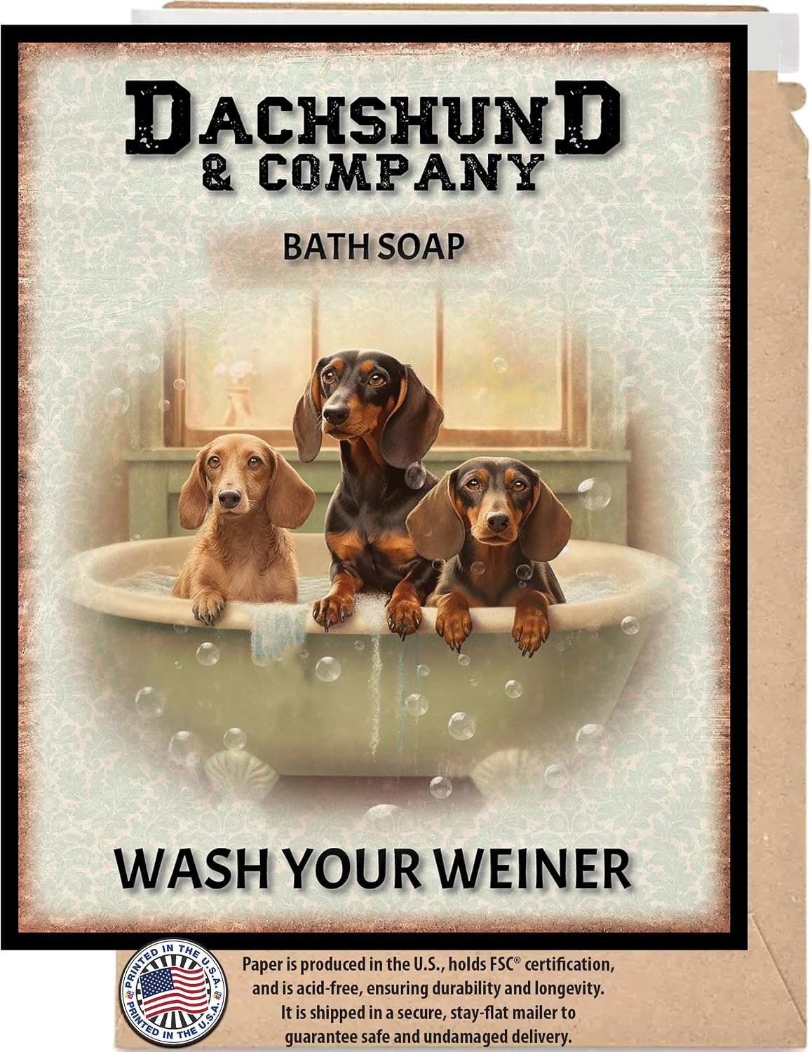 Amazon.com: Debra Dale Designs - 'Wash Your Weiner' Unframed 8x10 Art ...