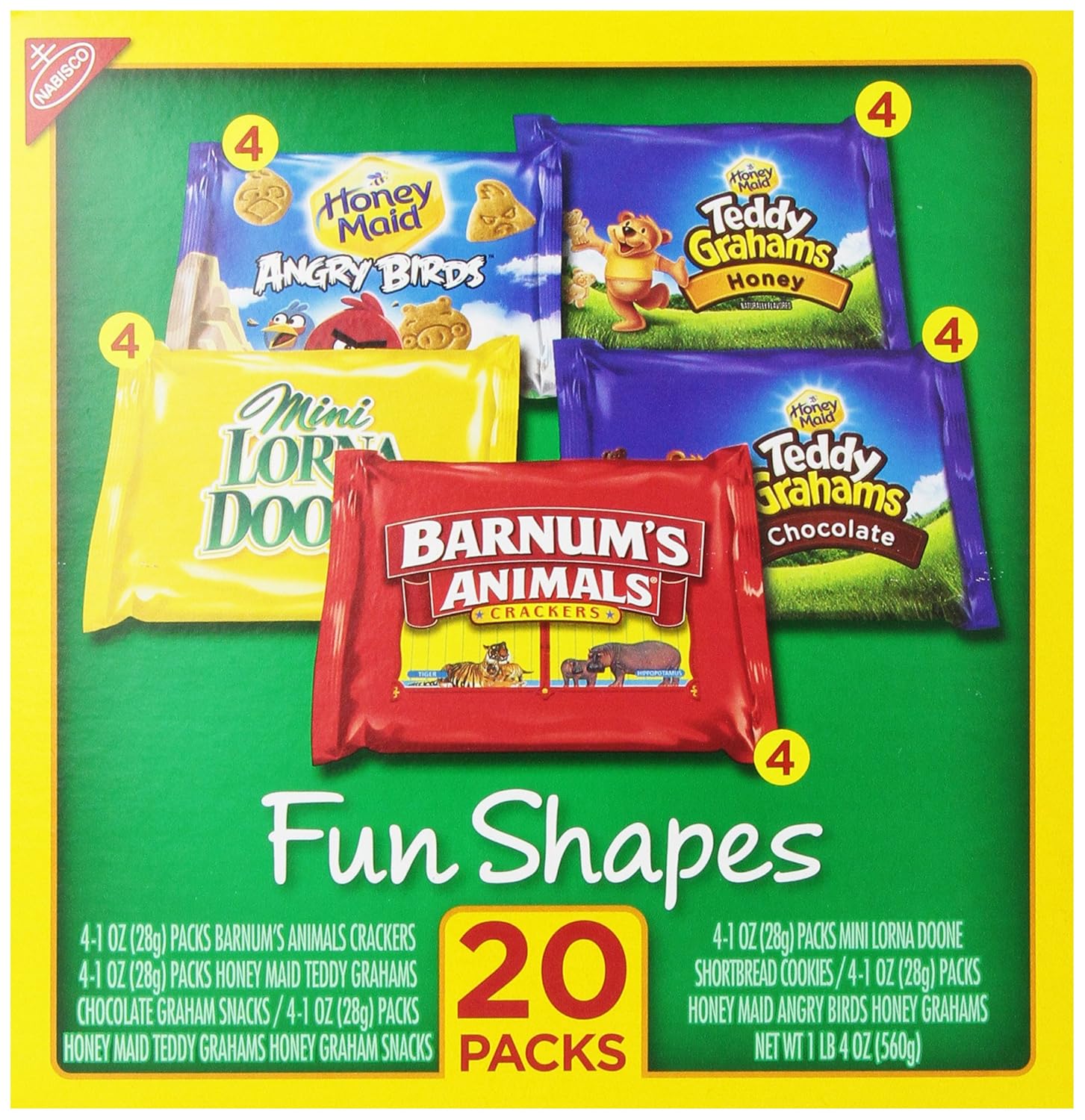 Amazon.com : Nabisco Fun Shapes Crackers Variety Pack - 20 CT : Gourmet ...