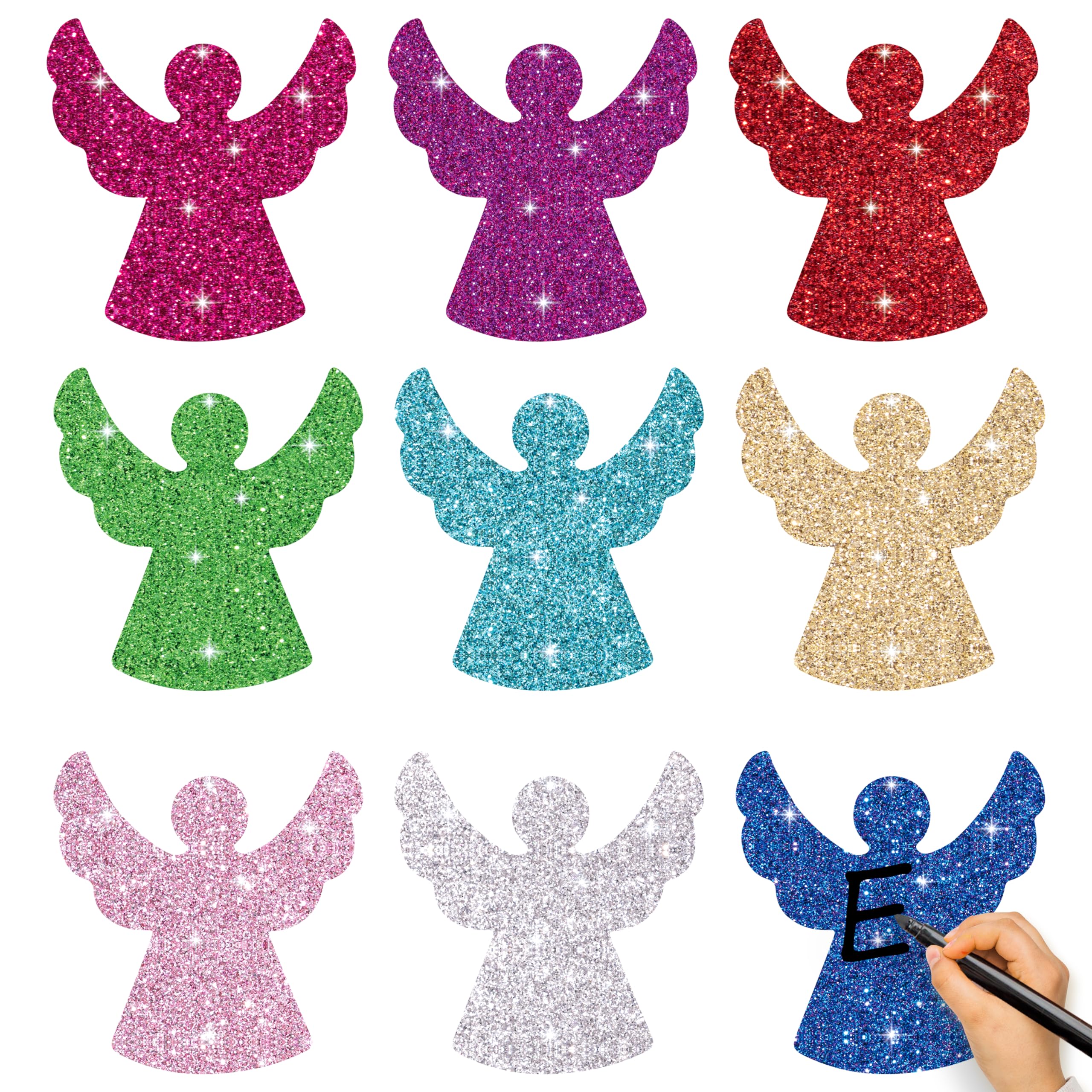 Glitter Angel Die Cuts For Bulletin Board Party Decorations 72 Pcs ...