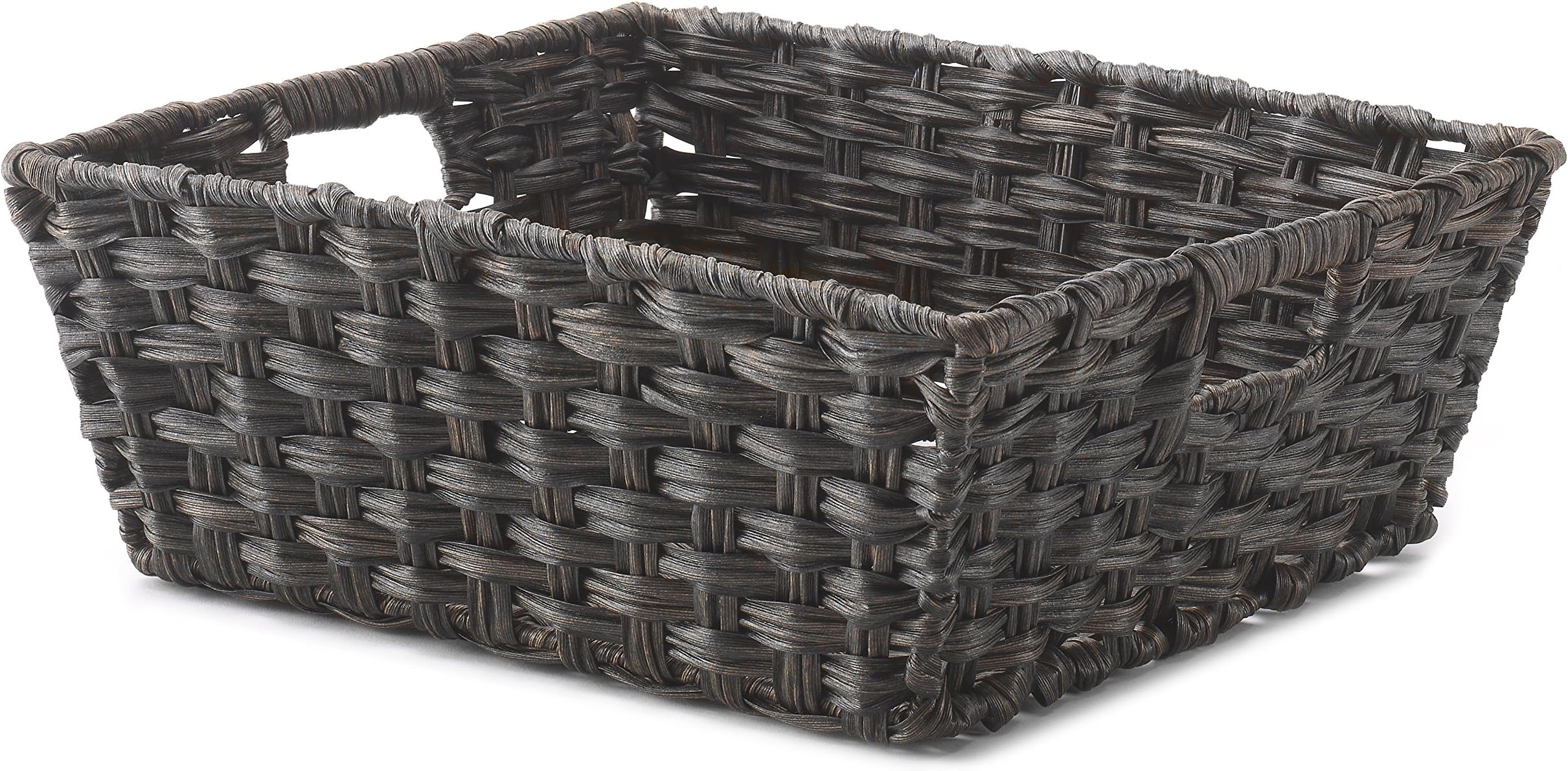 Amazon.com - Whitmor Split Rattique Shelf Tote-Driftwood, Brown