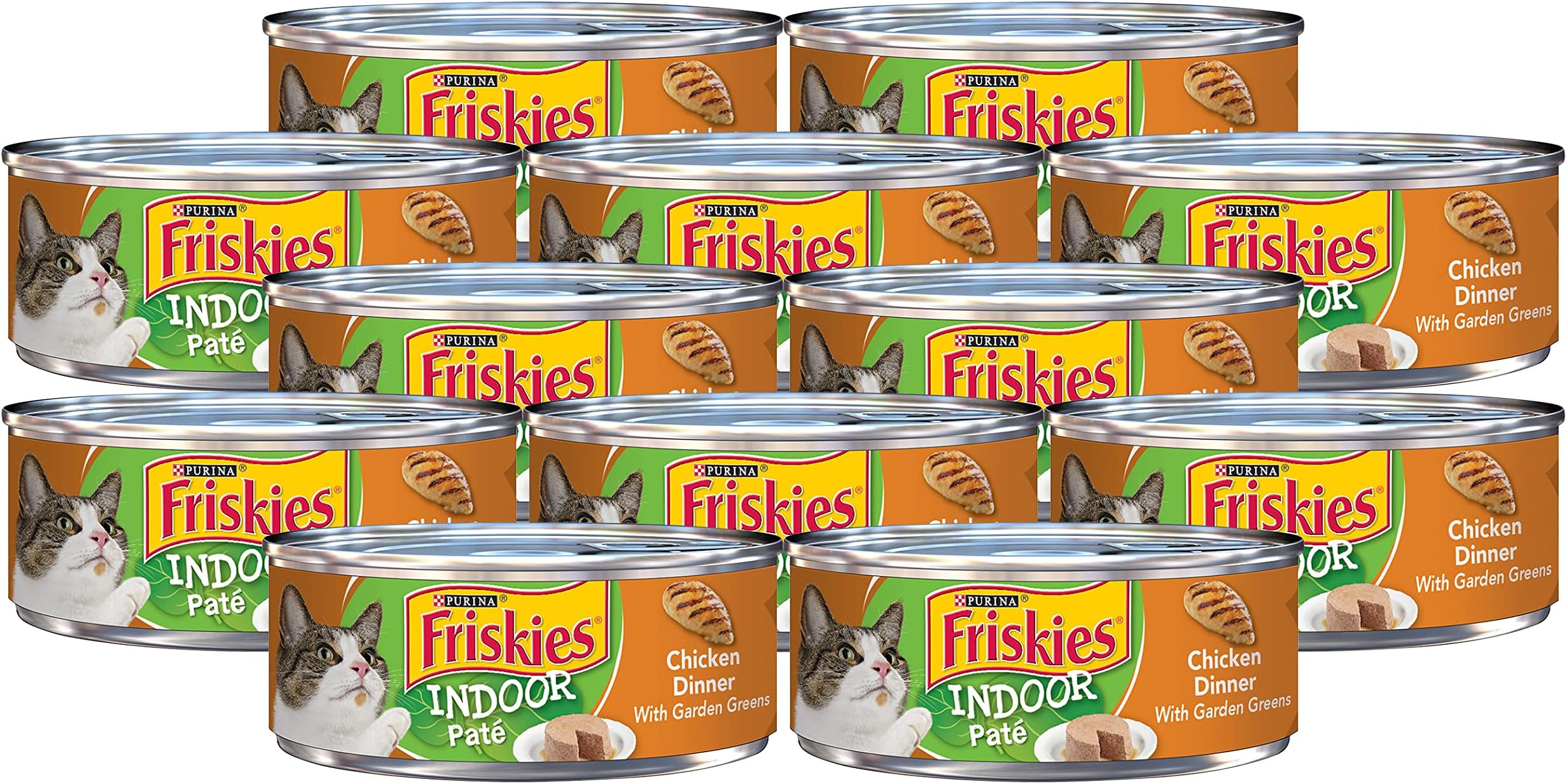Amazon.com : Purina Friskies Indoor Cat Food Pate Chicken Dinner With ...