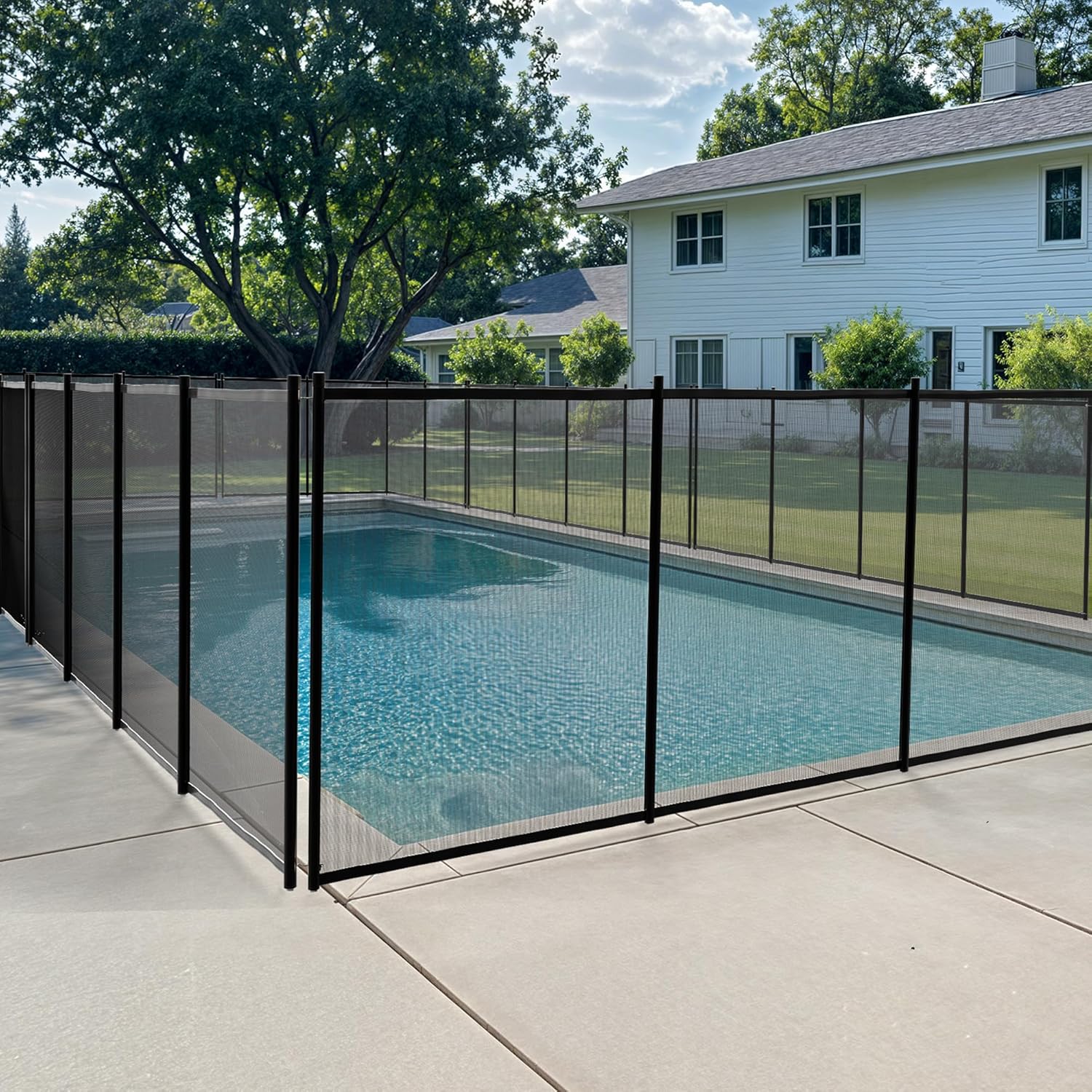 Amazon.com: DWVO 4FTx 72FT Pool Fence, DIY Swimming Pool Safety Fence ...