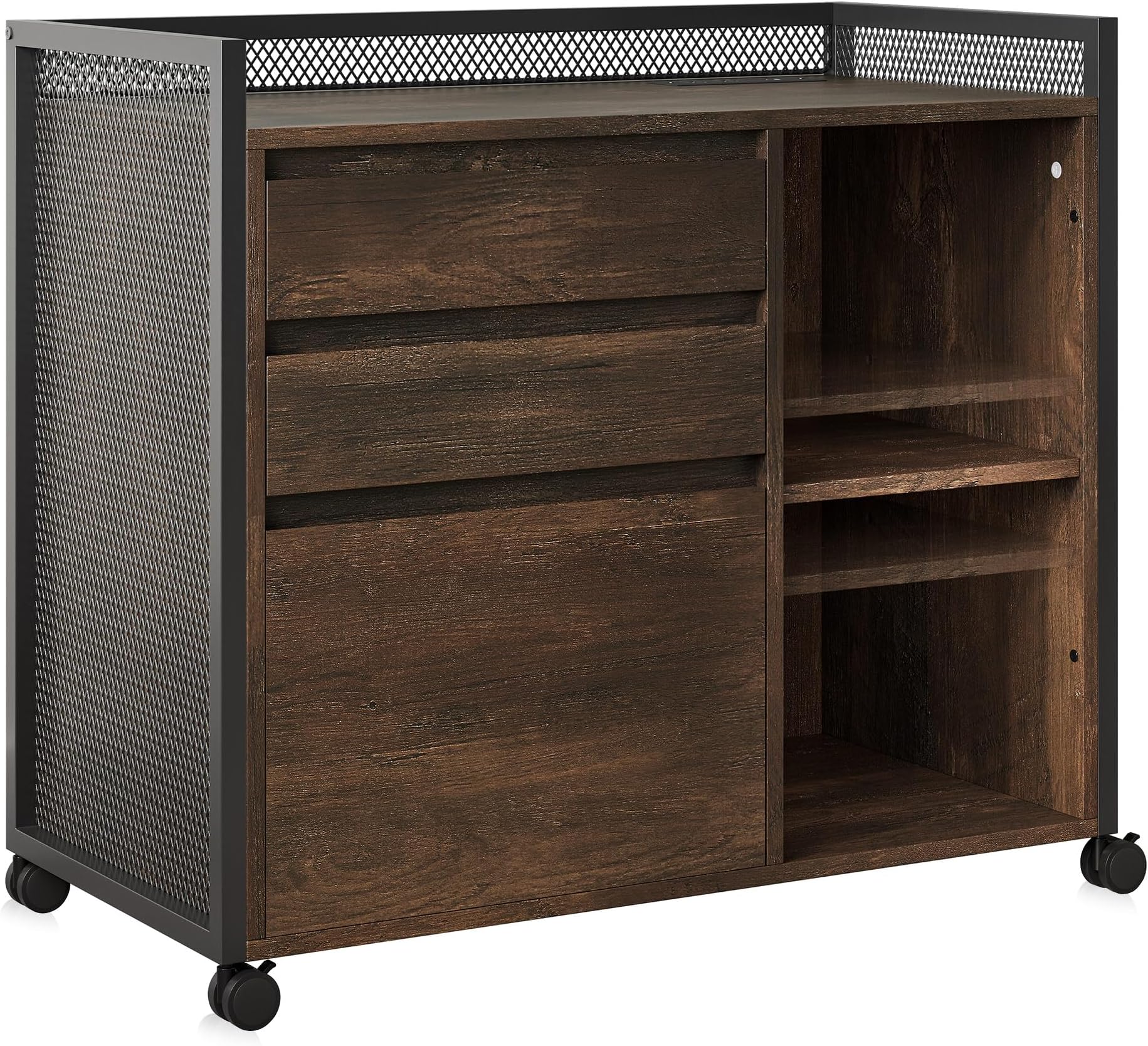 Amazon.com : BELLEZE 3-Drawer Mobile File Cabinet Desk with Ultra-Fast ...