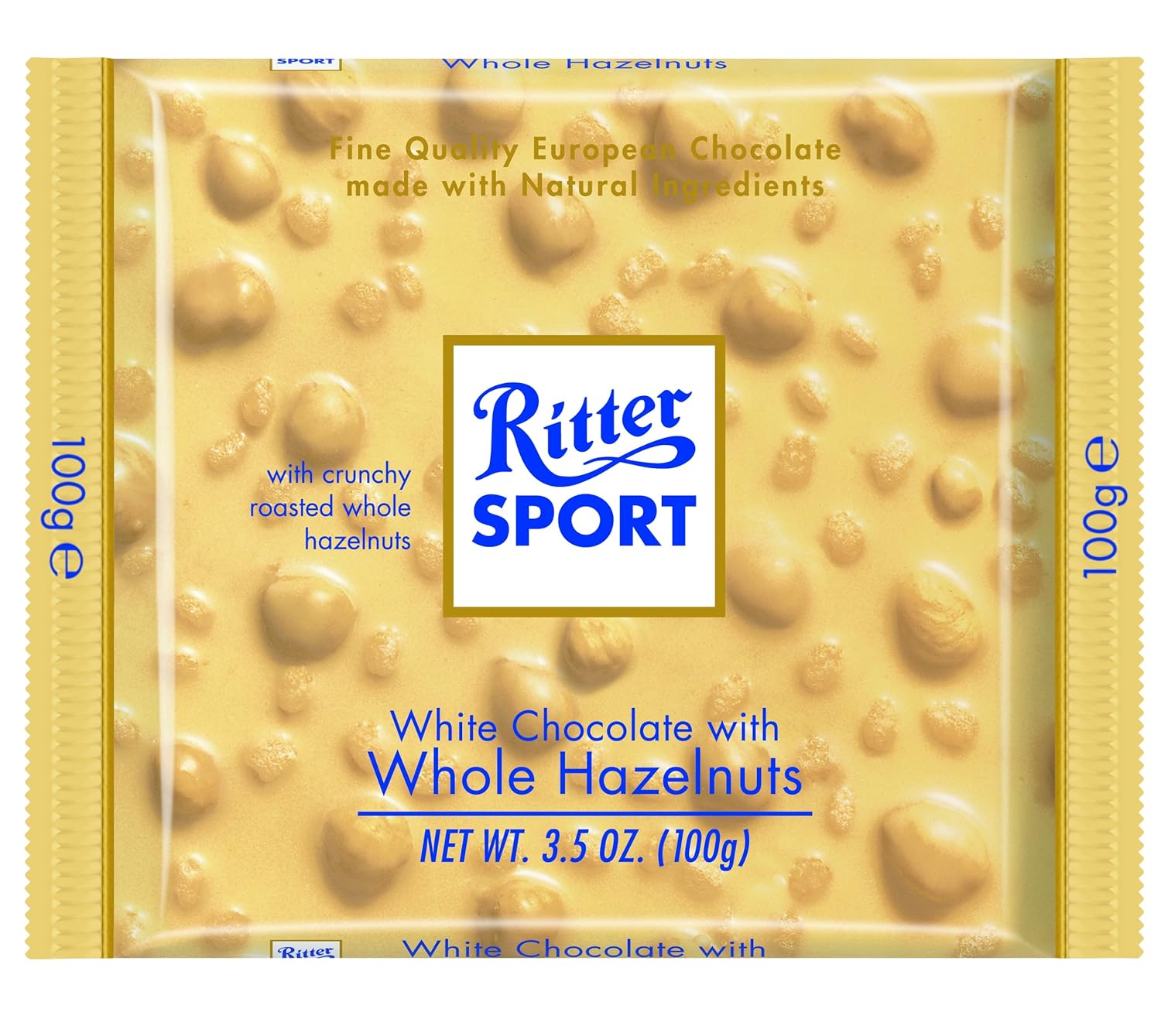 Amazon.com : Ritter Sport, White Chocolate with Whole Hazelnuts, 3.5 ...