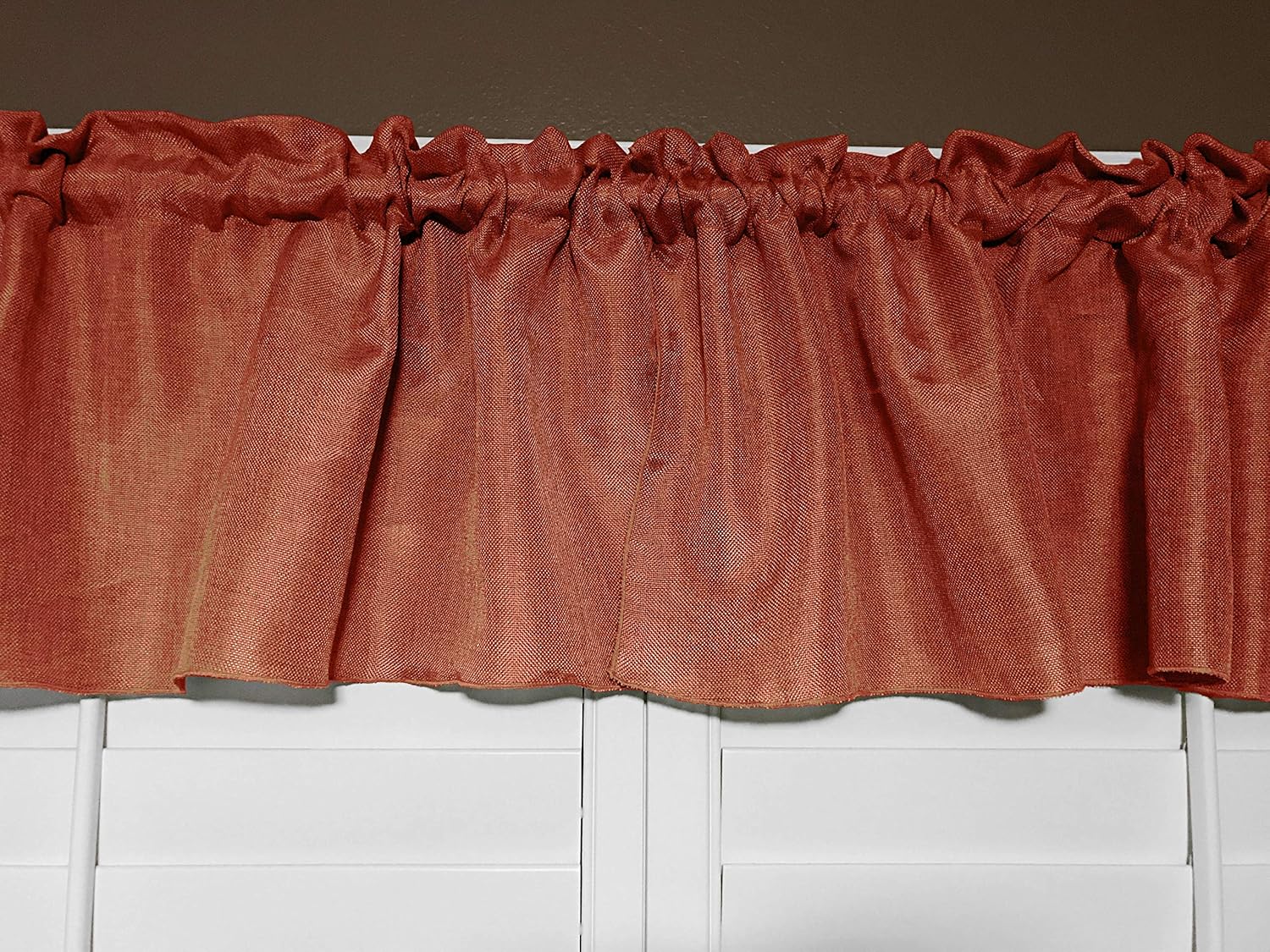 Amazon.com: Zen Creative Designs Faux Linen Solid Window Valance 58 ...