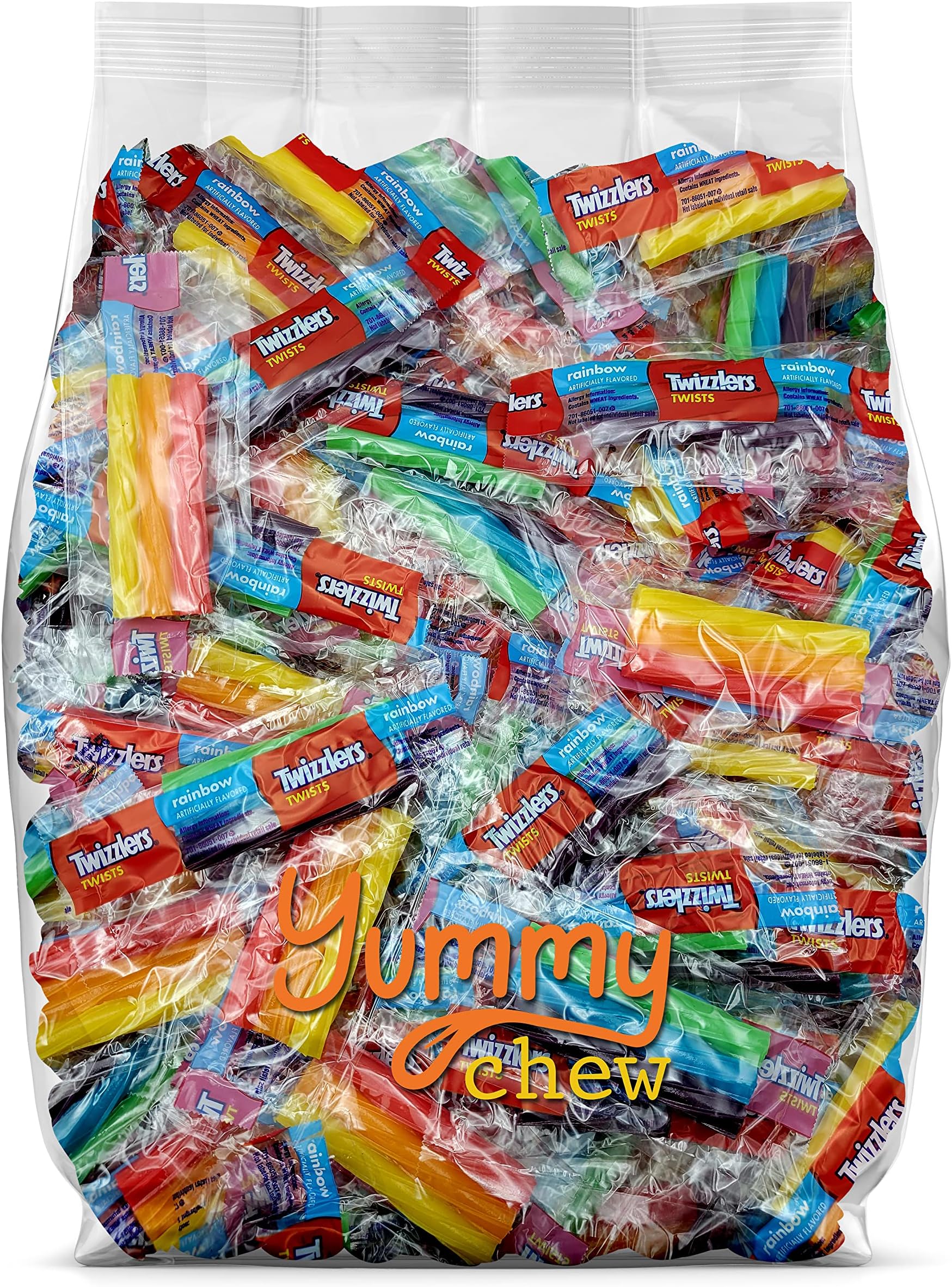 Amazon.com : Rainbow Cylinder Shaped Candy Twists - 2 Pounds - Fruit ...