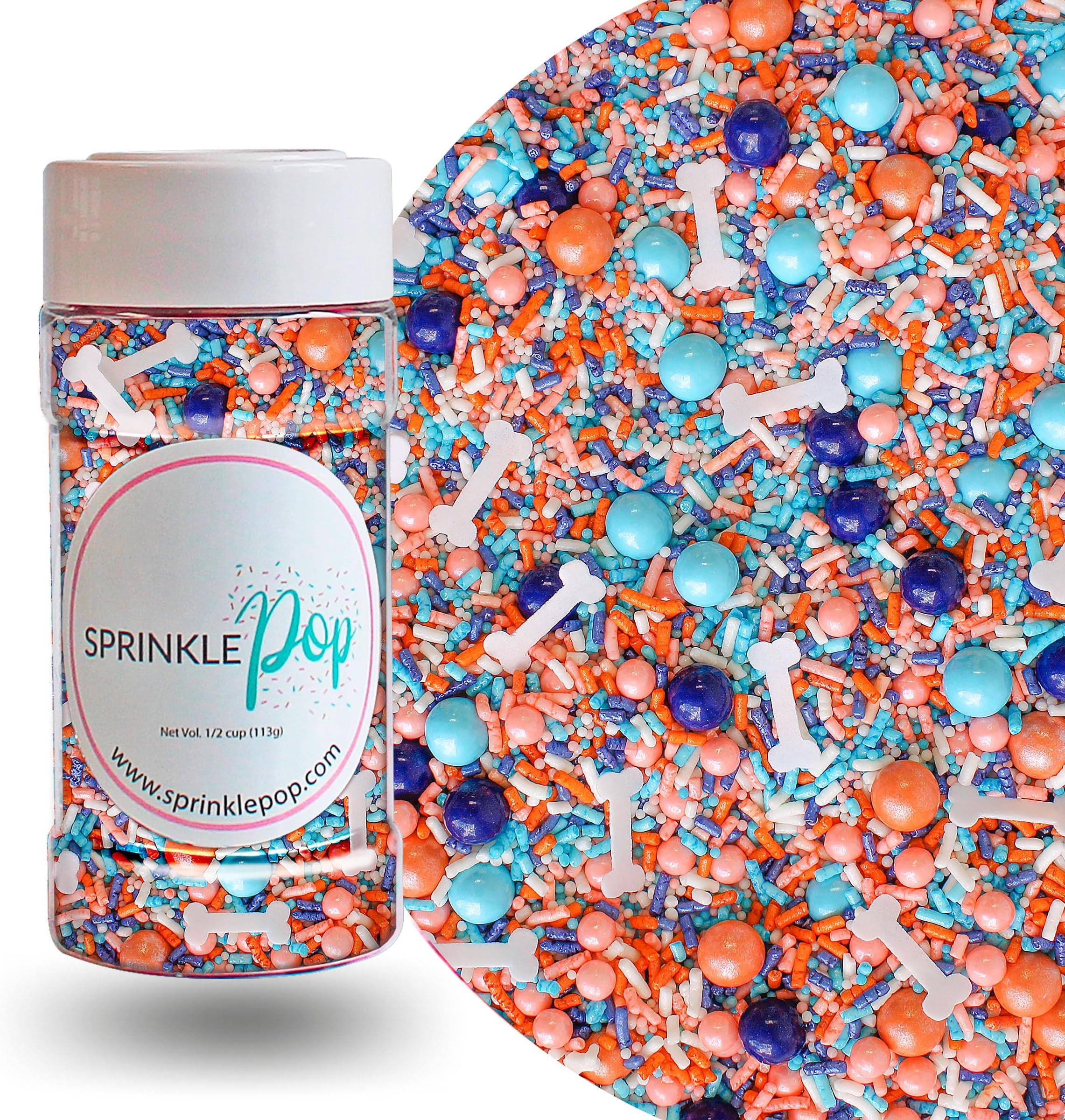 Amazon.com: Sprinkle Pop Oh Biscuits! Sprinkle Mix | Blue Orange White ...