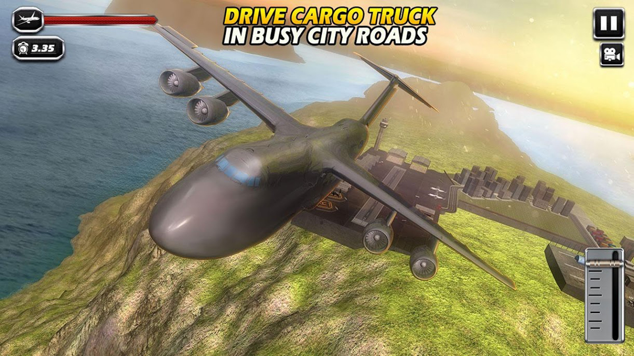 Cargo Pilot Car Transporter Racing Cars In Airplane Simulator 3D: City ...