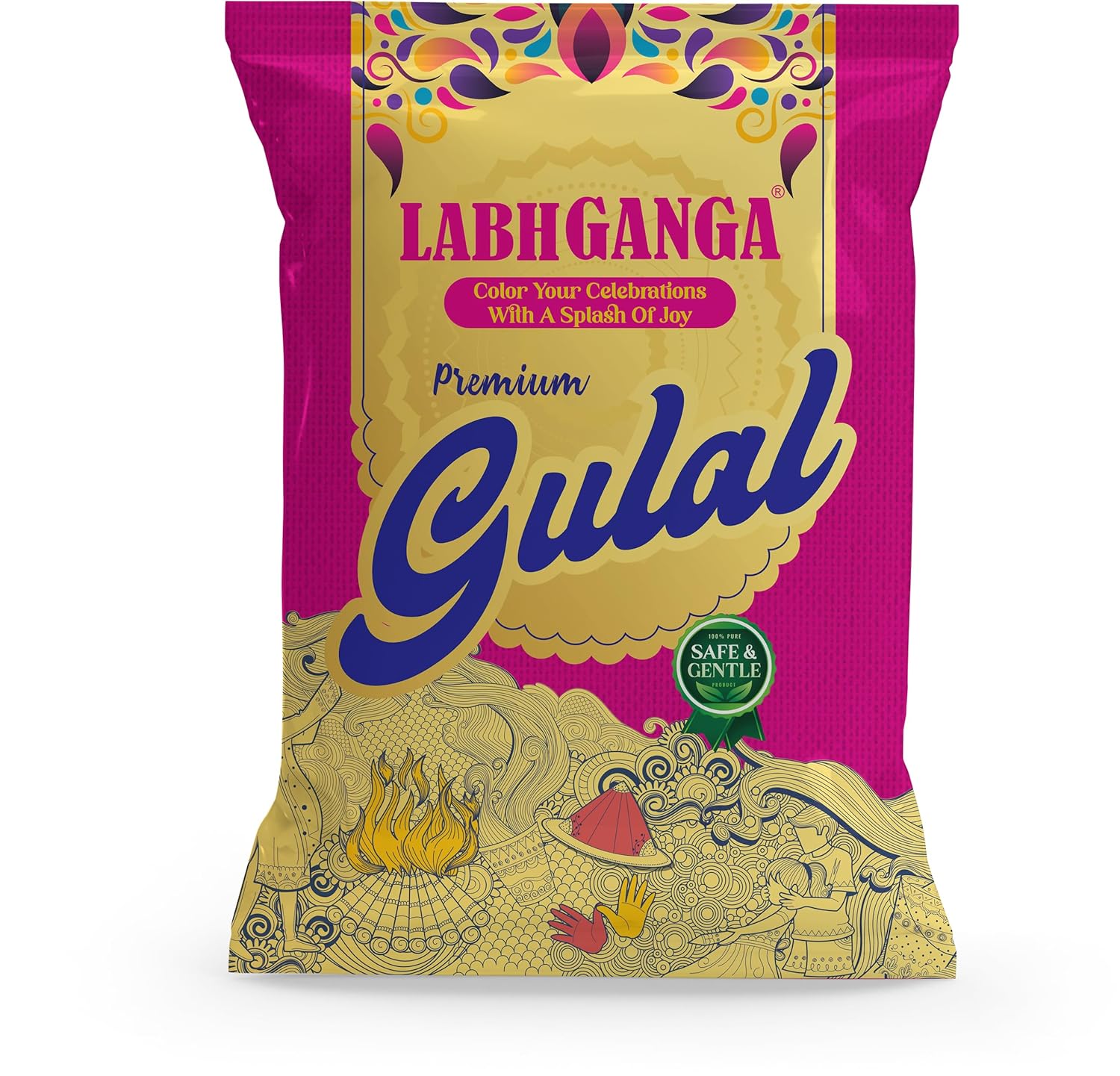 Buy LABH GANGA Herbal Gulal Organic Holi Colours for Family | Holi ...