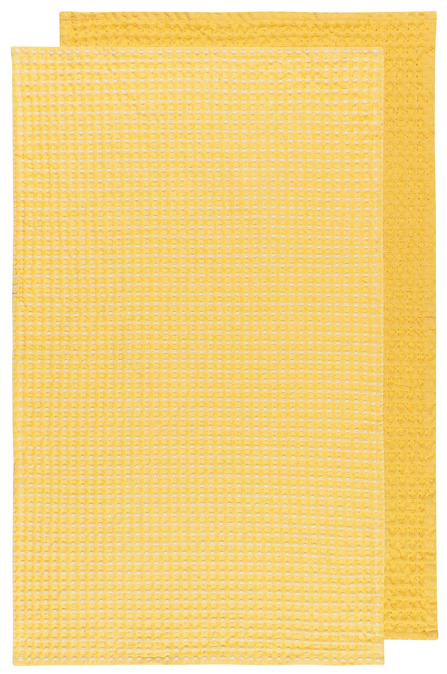 Amazon.com: Now Designs Second Spin Waffle Texture Kitchen Towels, Set of 2, Yellow: Home & Kitchen