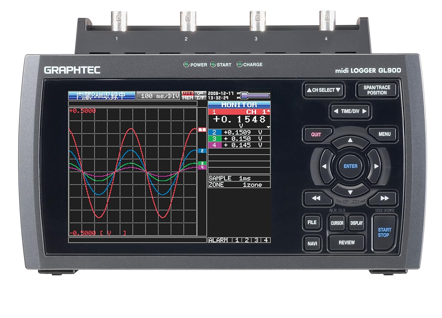 Amazon | グラフテックmidi LOGGER GL900-4(4CH) | 電子測定機器アクセサリ | 産業・研究開発用品 通販