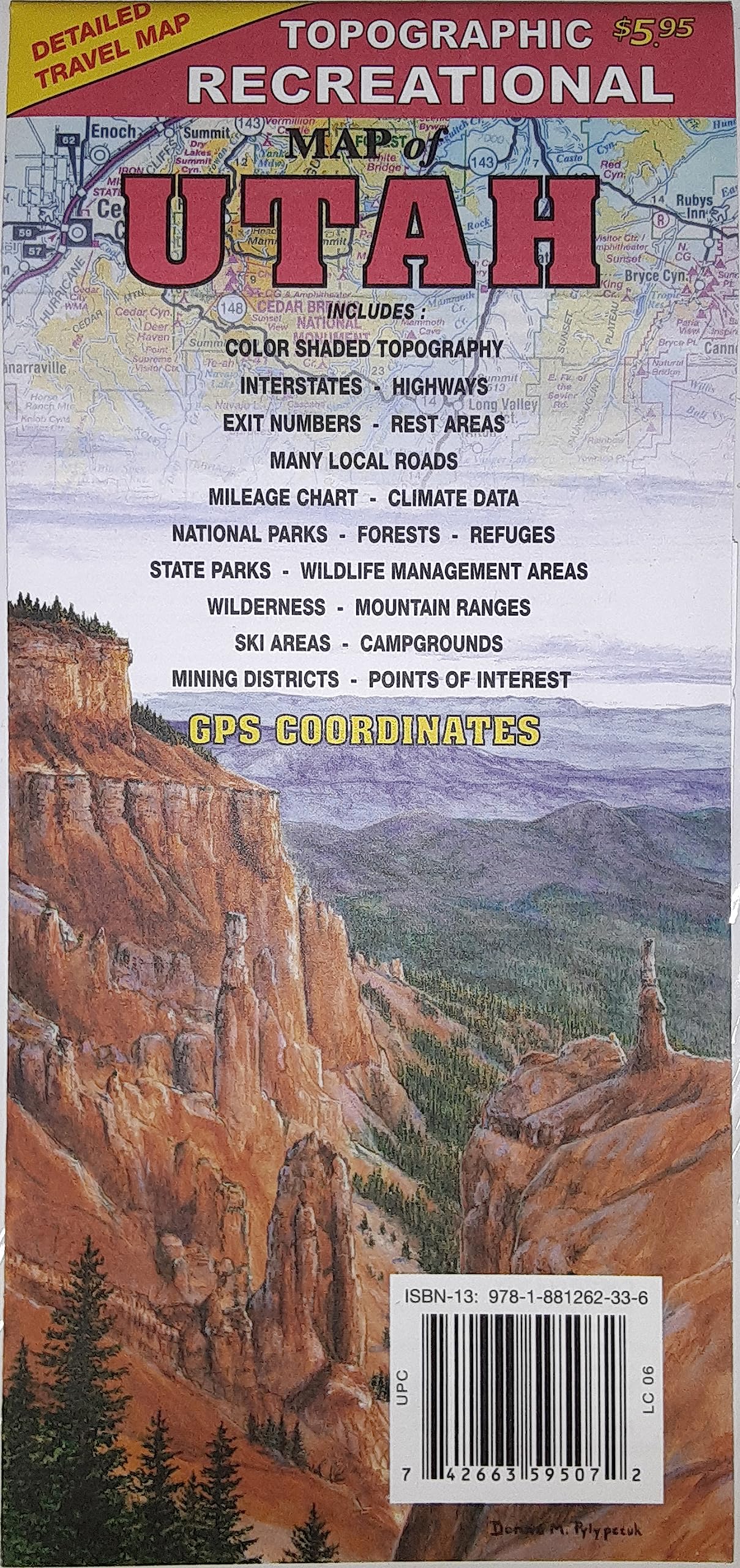 Topographic recreational map of Utah: GTR Mapping, GTR Mapping, GTR ...