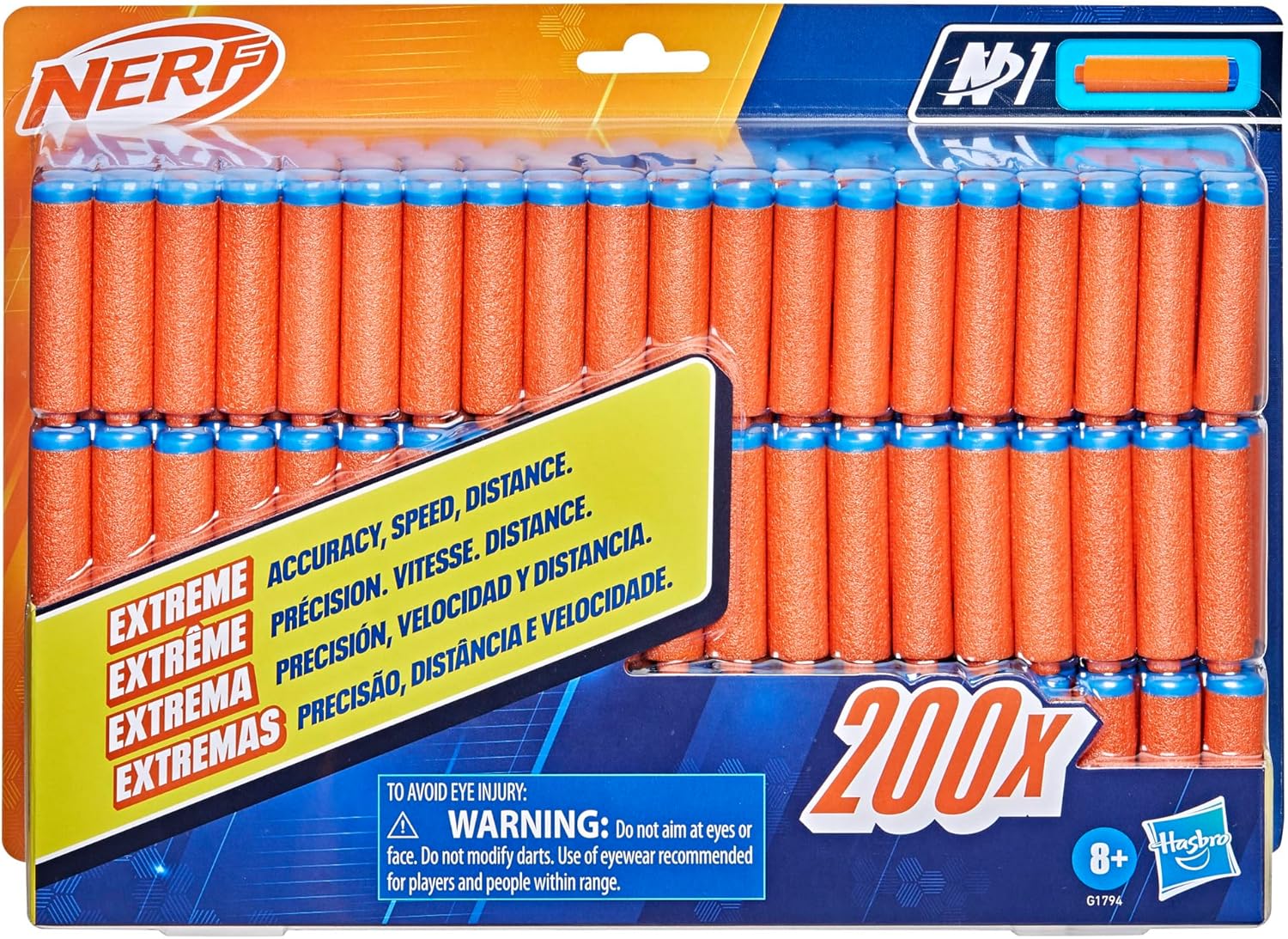 Amazon.com: Nerf N Series N1 Dart Refill Pack, Includes 200 Darts ...